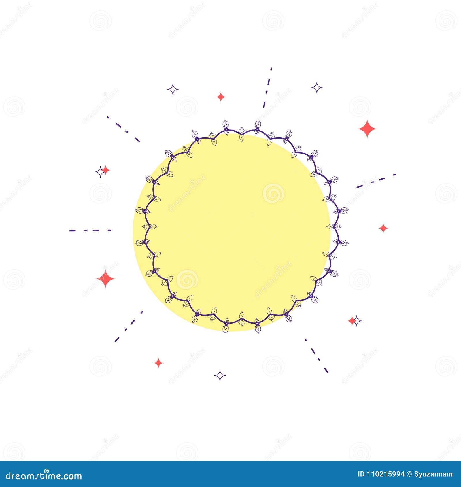 Round Frame Banner. Vector Illustration. Stock Vector - Illustration of ...