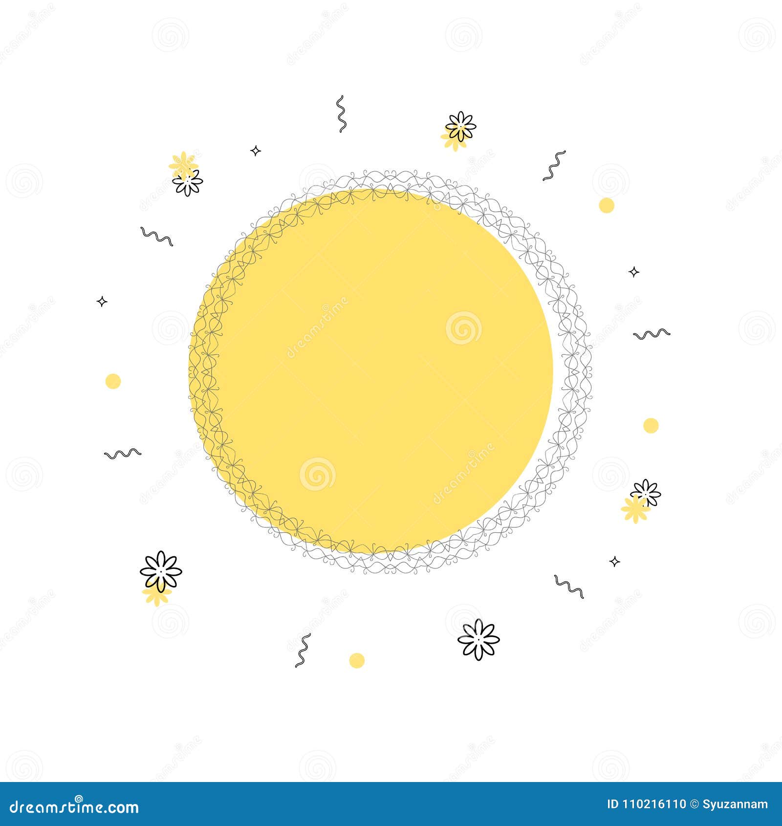 Round Frame Banner. Vector Illustration. Stock Vector - Illustration of ...