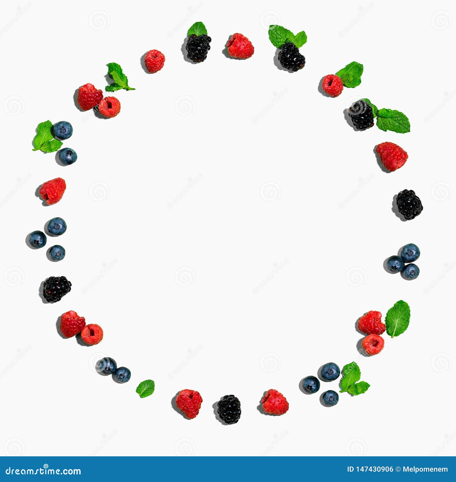 Round frame of berries stock illustration. Illustration of blueberry ...