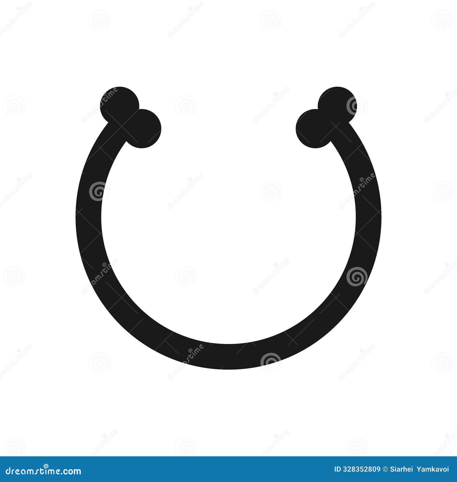 Round Frame of Big Long Thin Dog Bone. Vector Silhouette Stock Vector ...