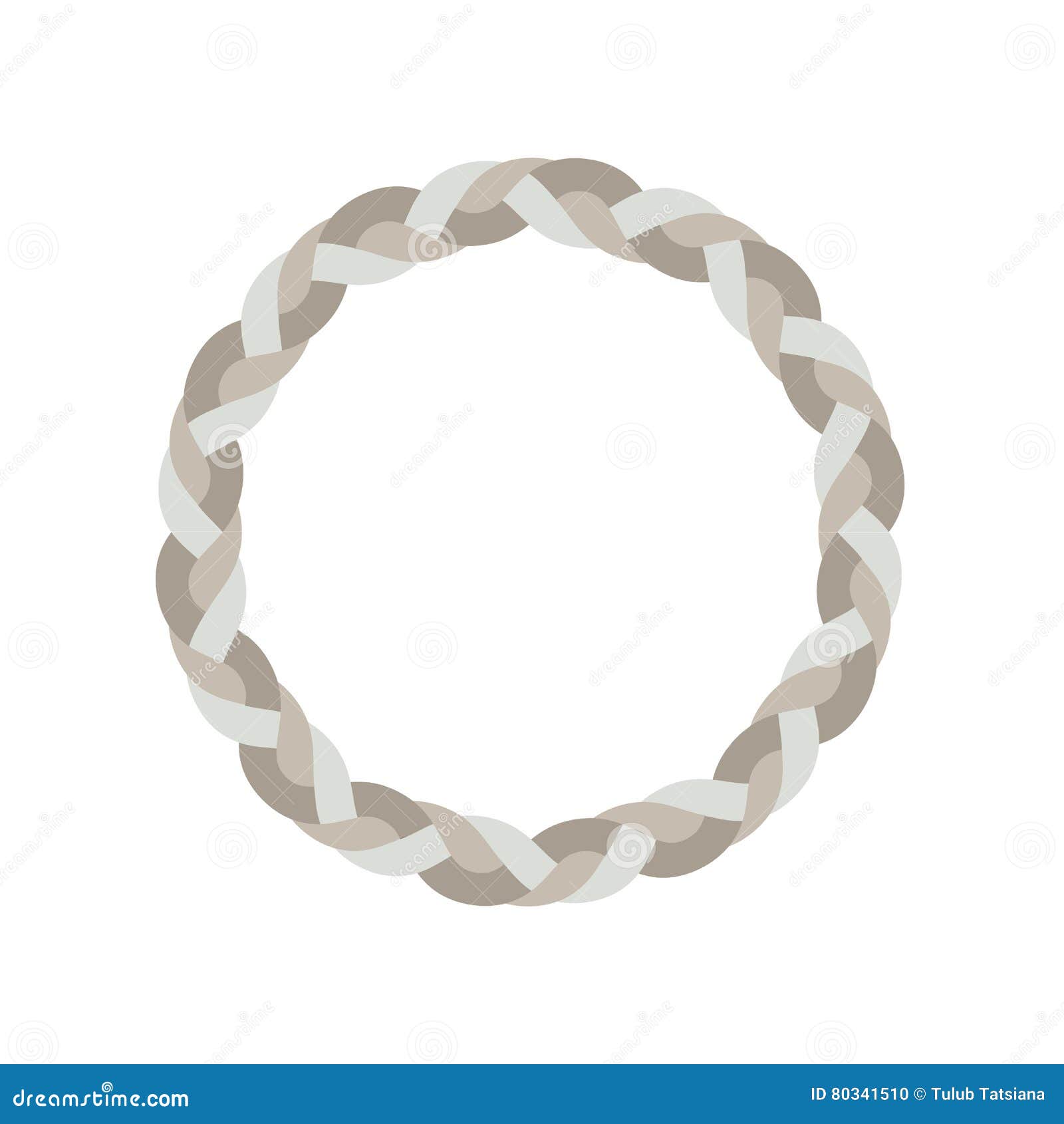 Round Frame Of Braids. Design Element. Vector Illustration ...