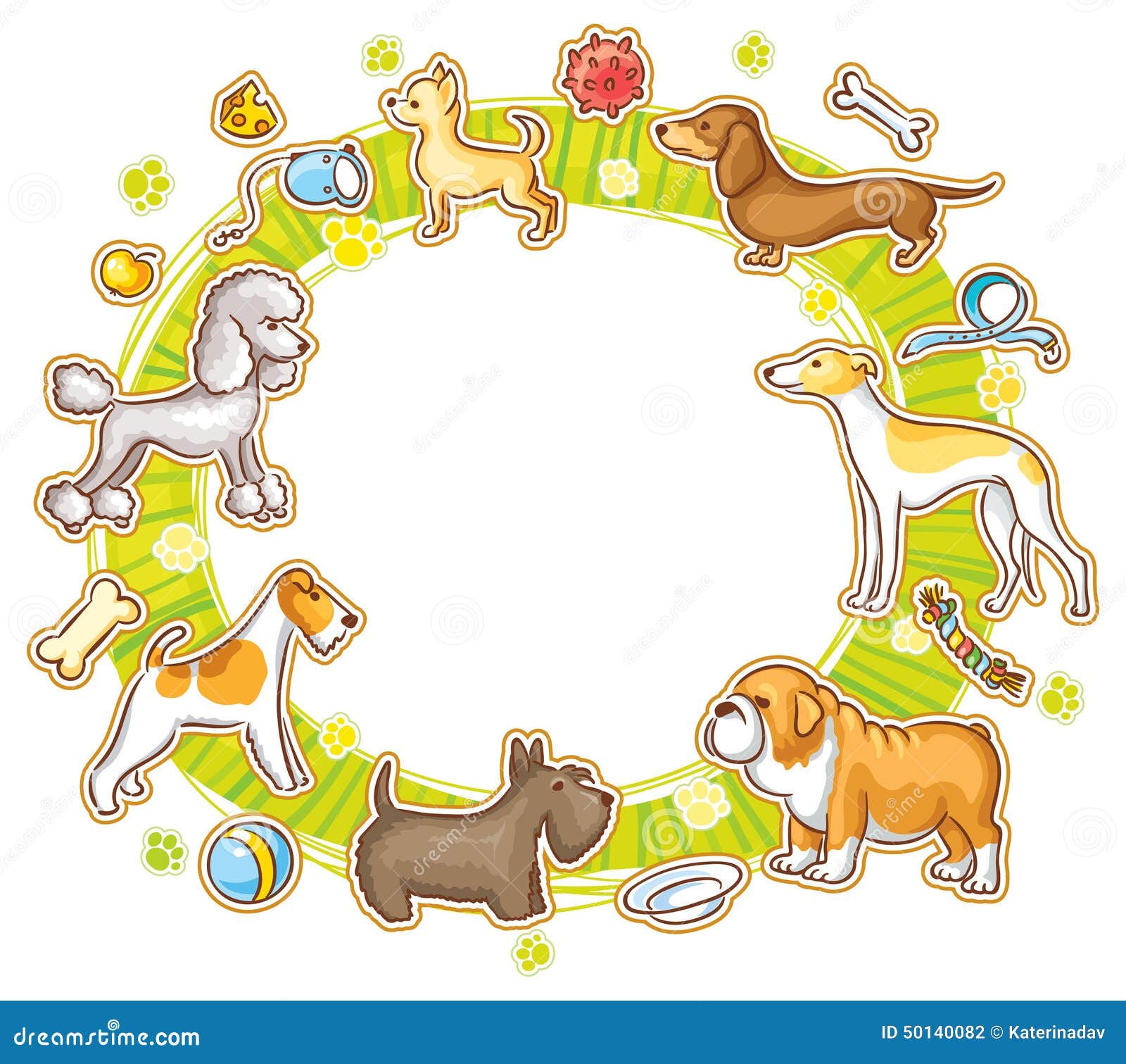 Round Frame Cartoon Dogs Stock Illustrations – 64 Round Frame Cartoon ...