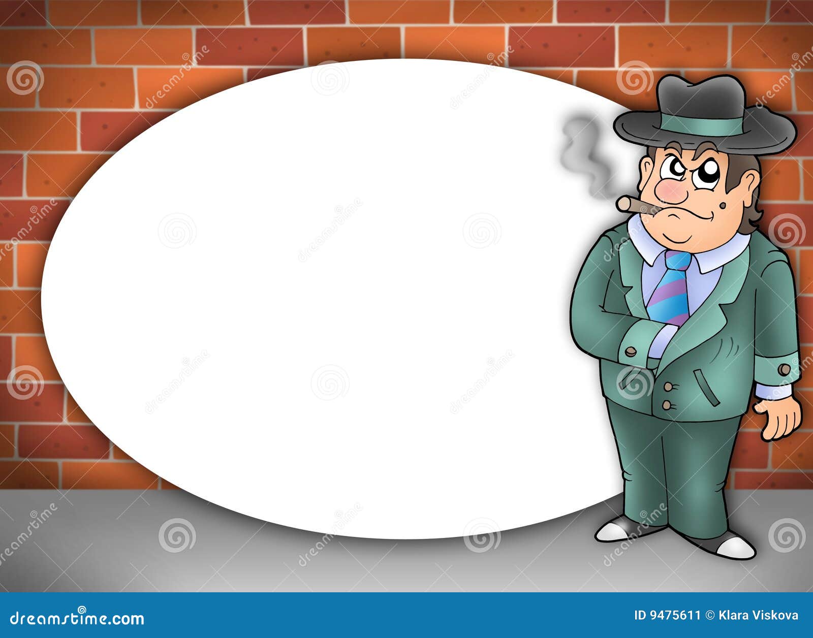 Cartoon Gangster Flipping A Coin. | CartoonDealer.com #39100563