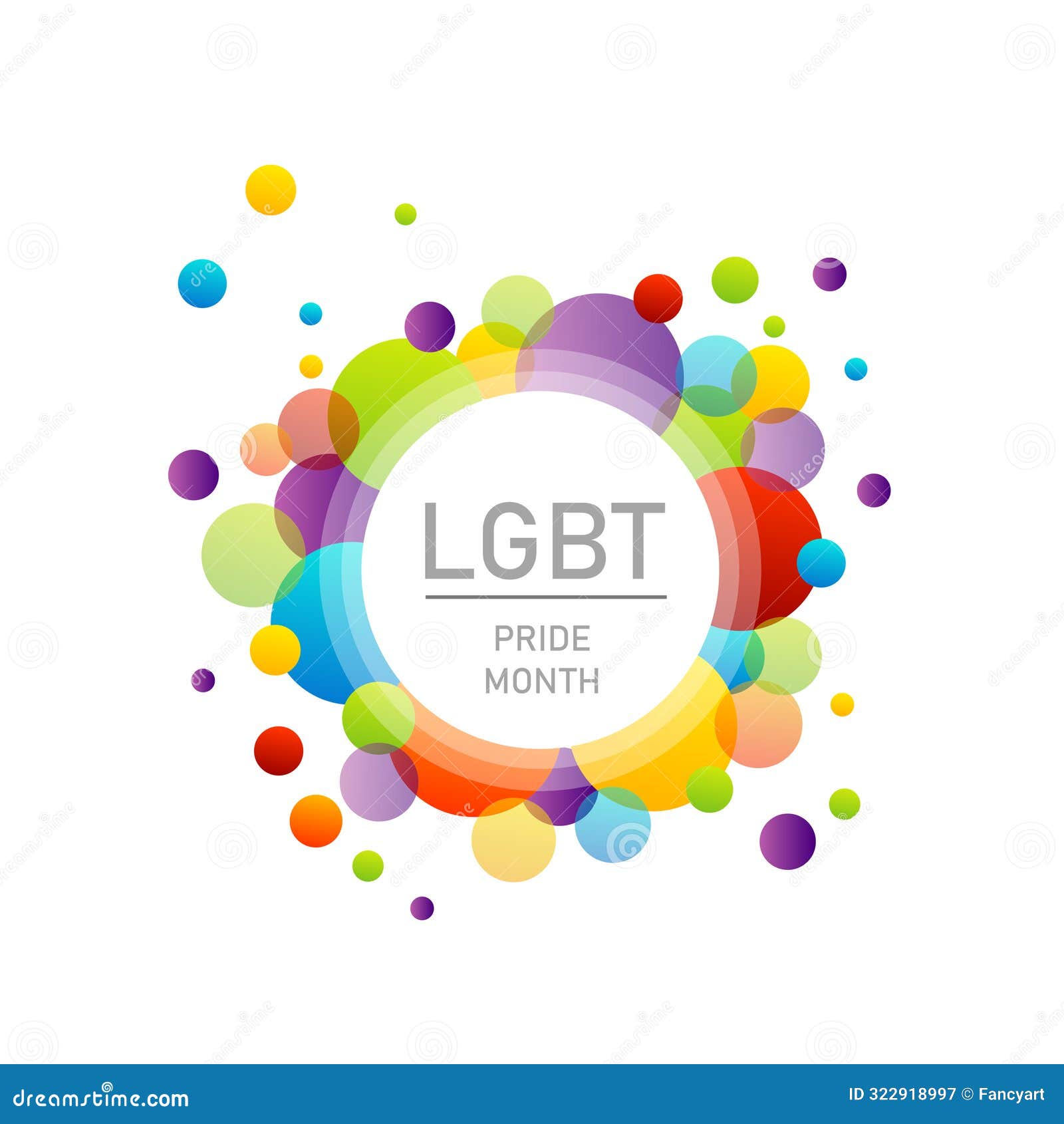 Round Frame Circles Rainbow Colors LGBT Pride Day Stock Vector ...