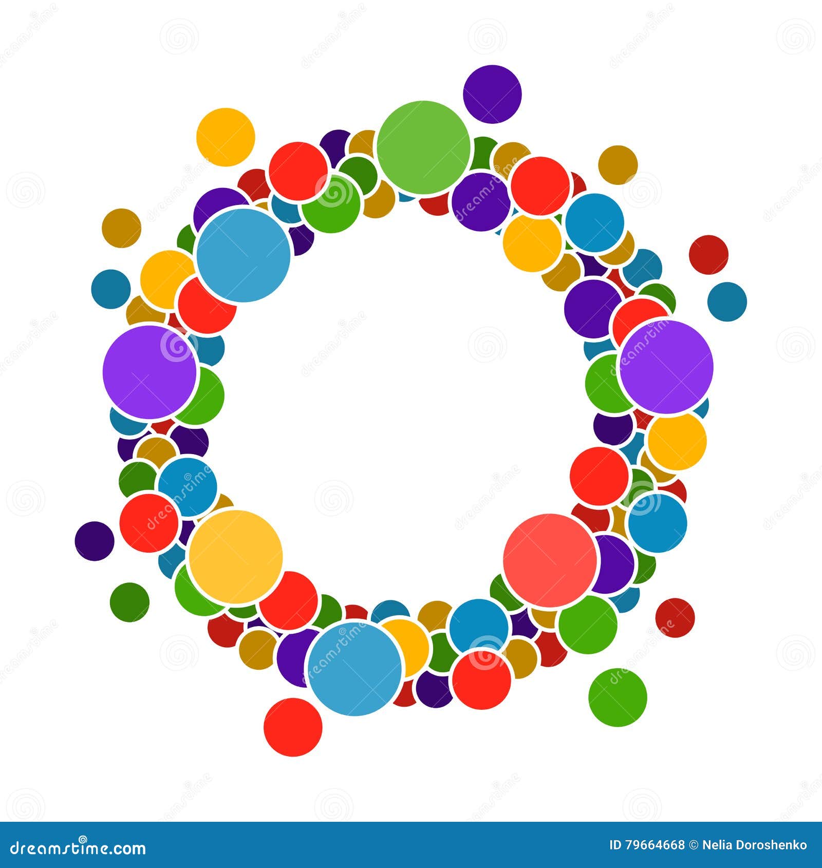 Round Frame with Circles for Your Text. Stock Vector - Illustration of ...