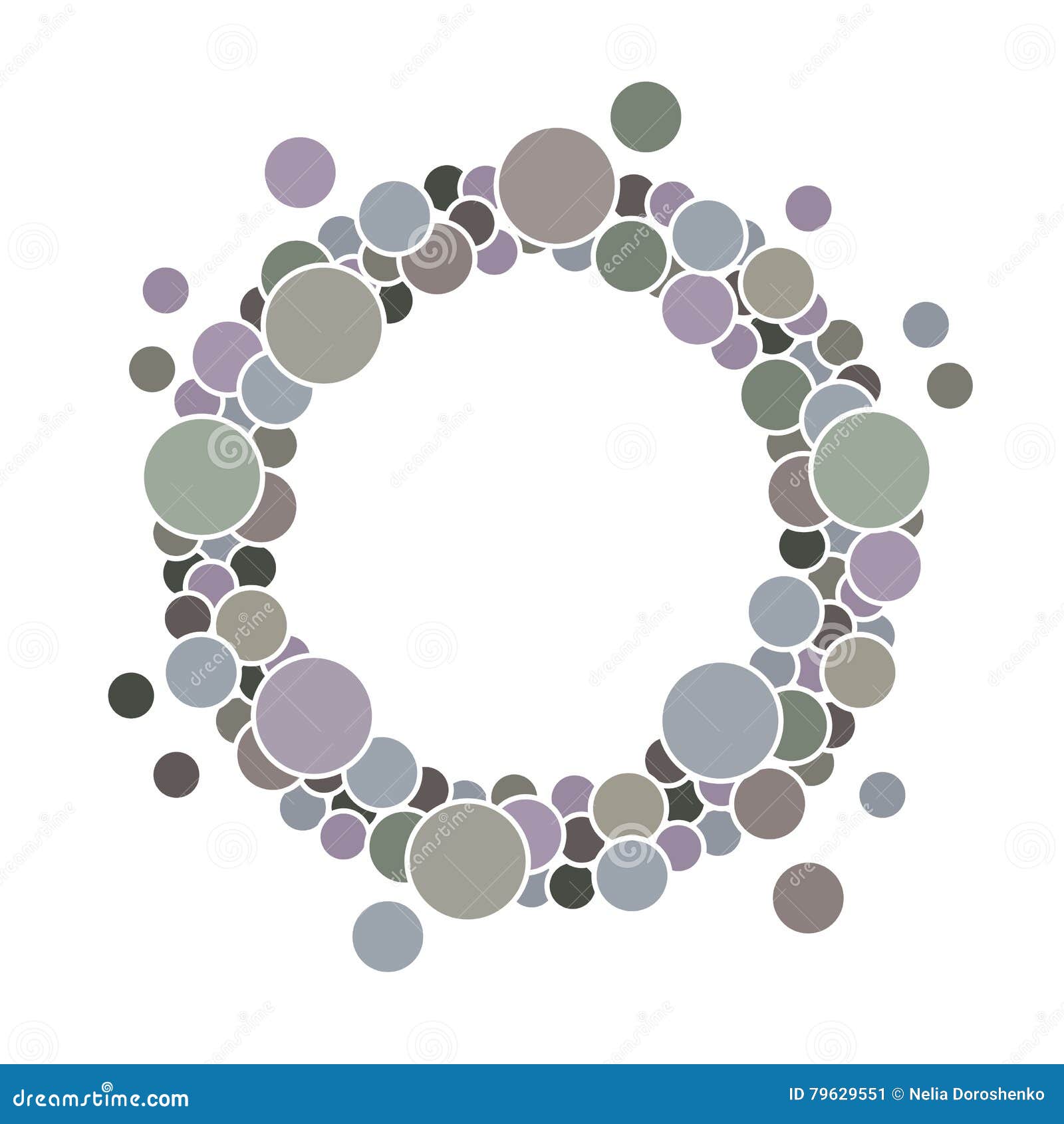 Round Frame with Circles for Your Text. Stock Vector - Illustration of ...