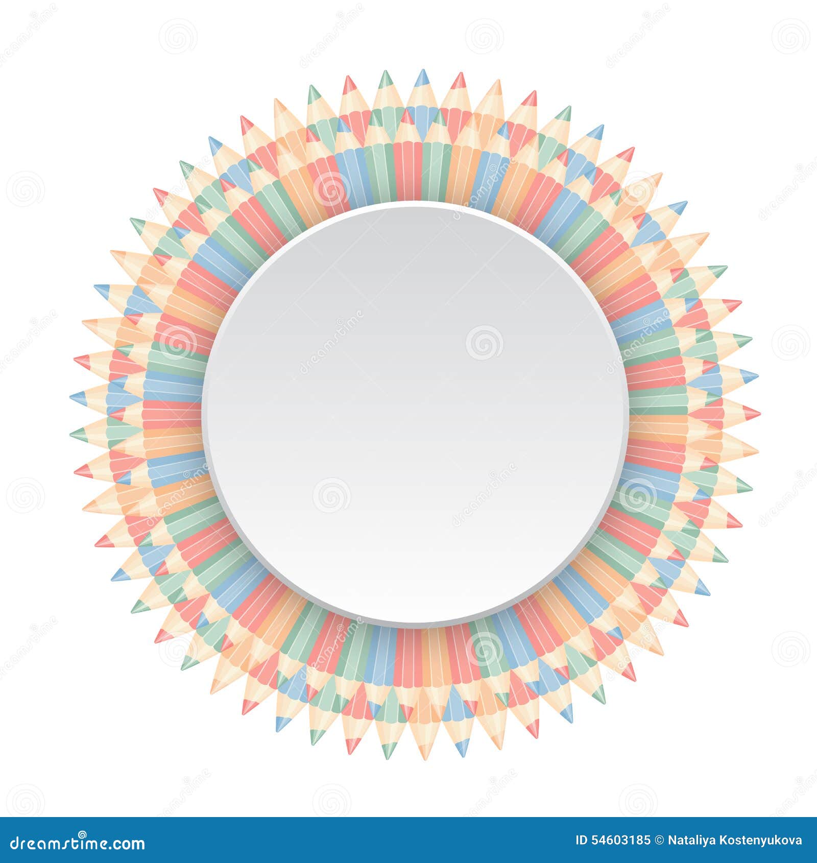 Round frame stock vector. Illustration of blue, paper - 54603185