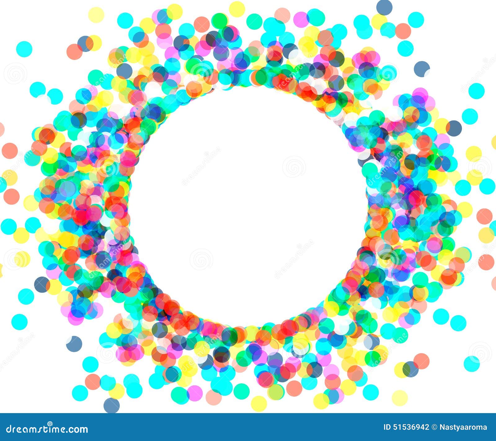 Round Frame of Colored Confetti Stock Vector - Illustration of abstract ...