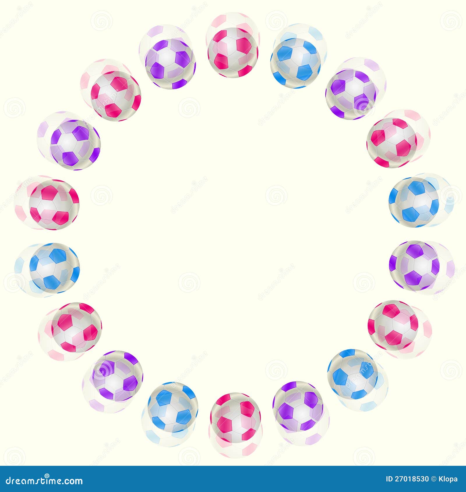 Round Frame Composed from Soccer Ball Stock Vector - Illustration of ...