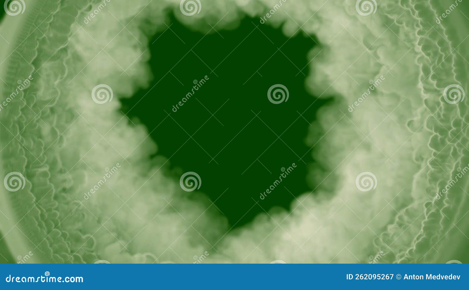 Round Frame for Content Made of Smoke or Clouds on Chroma Key Screen ...