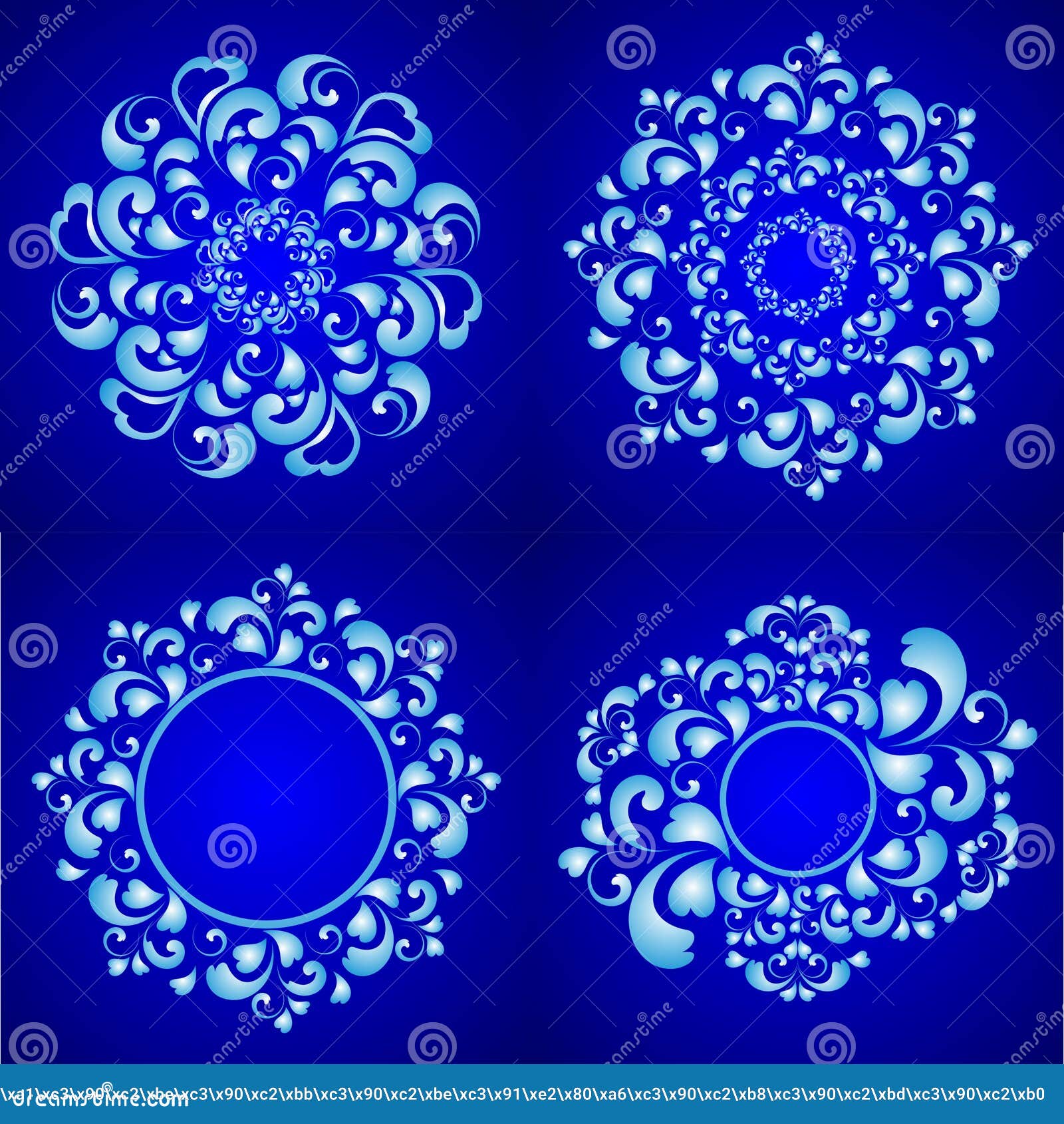 Round frame stock vector. Illustration of floral, pattern - 63223637