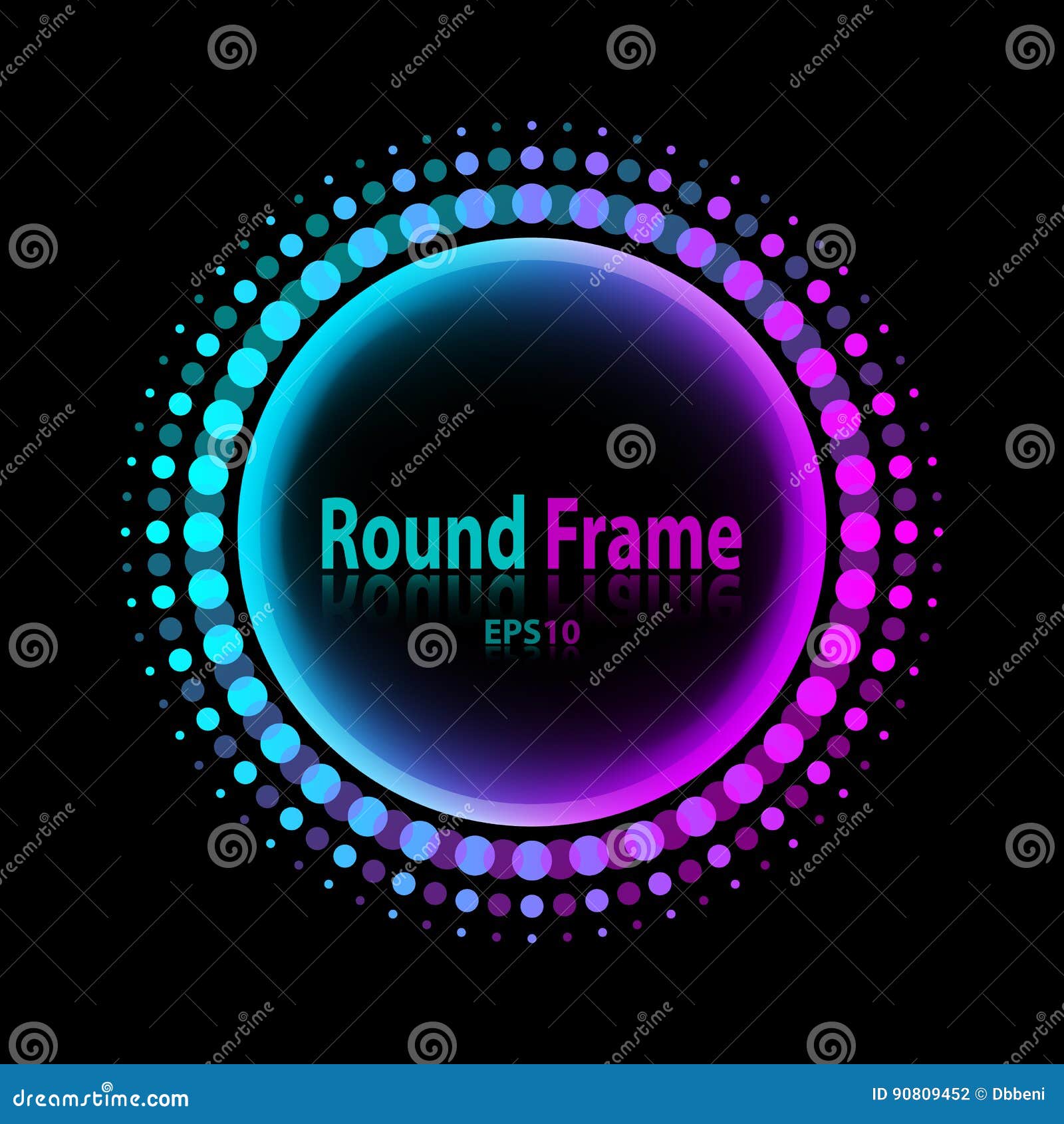 Round frame design stock vector. Illustration of border - 90809452