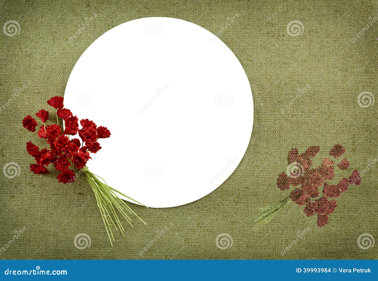 Round Frame with Flower Bunch Stock Photo - Image of bloom, color: 39993984