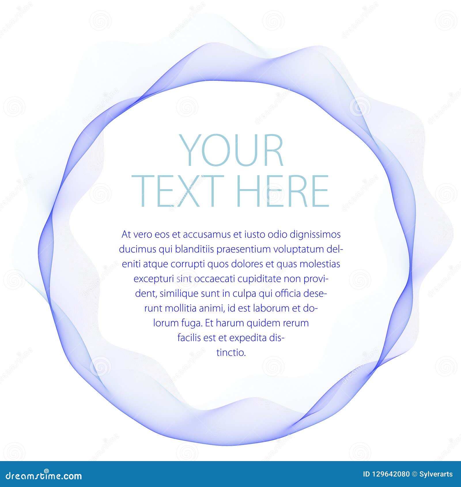 Round Frame of Flowing Smoke. Vector Abstract Artistic Beautiful Stock ...