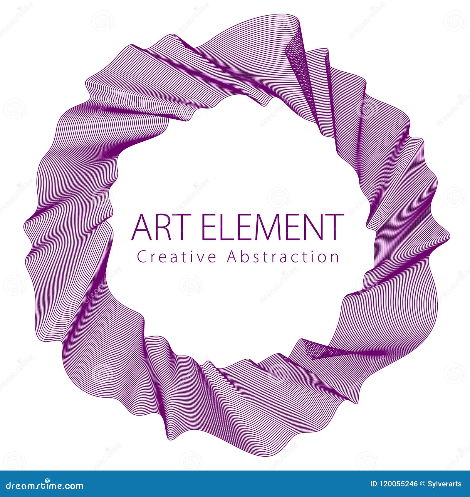 Round Frame of Flowing Smoke. Vector Abstract Artistic Beautiful Stock ...