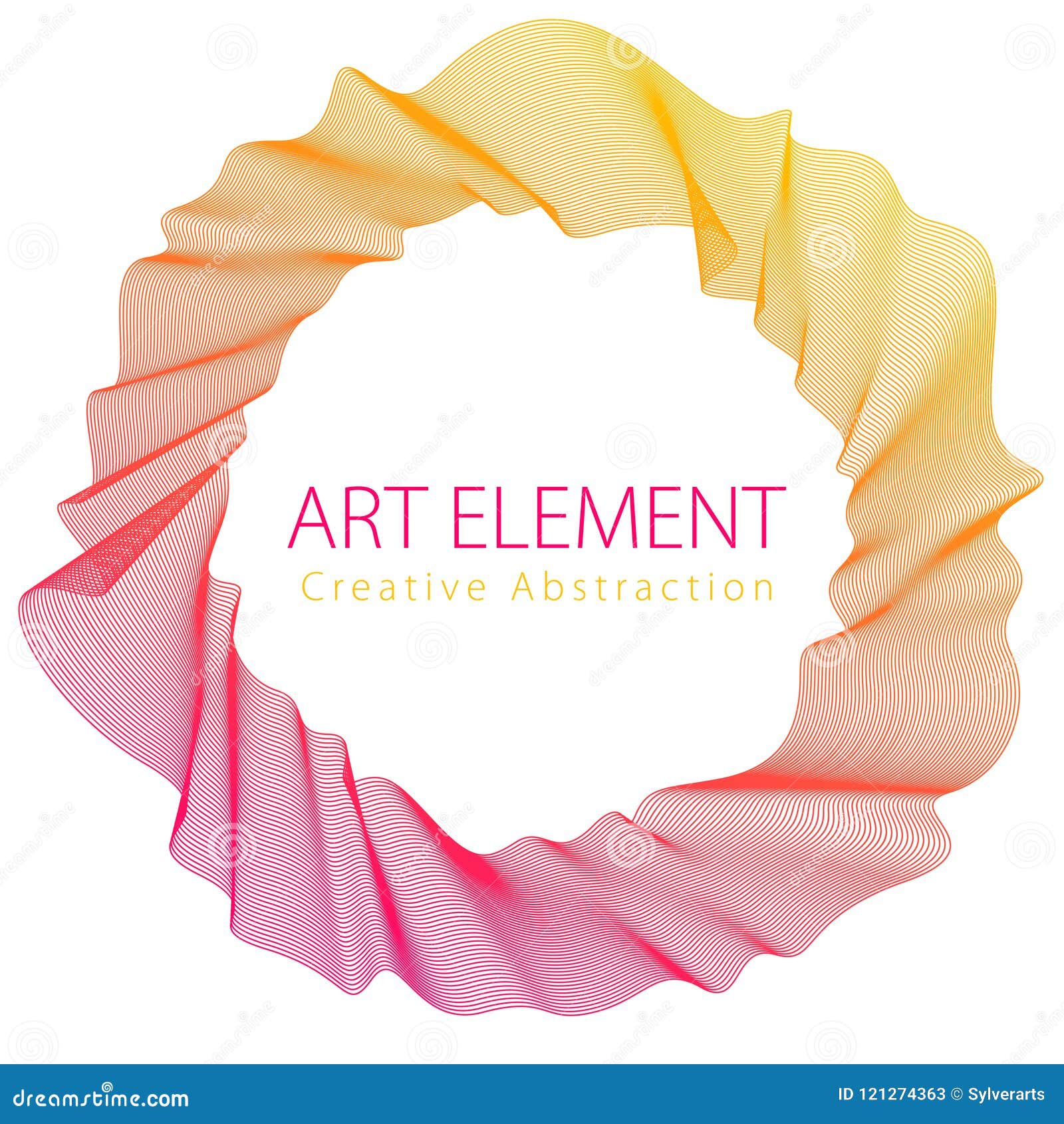 Round Frame of Flowing Smoke. Vector Abstract Artistic Beautiful Stock ...