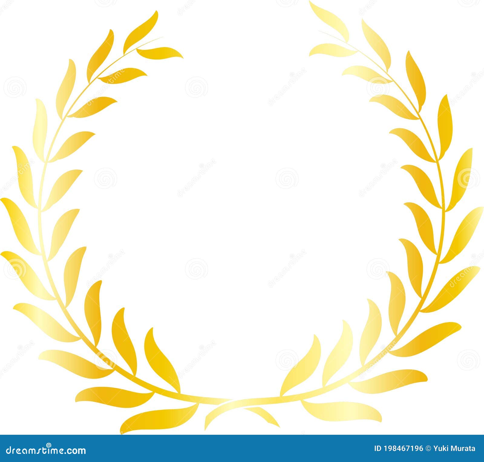 Round frame of gold laurel stock vector. Illustration of business ...