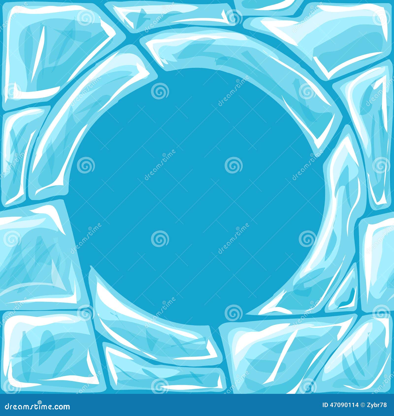 Round Frame on Ice Seamless Pattern Stock Vector - Illustration of ...