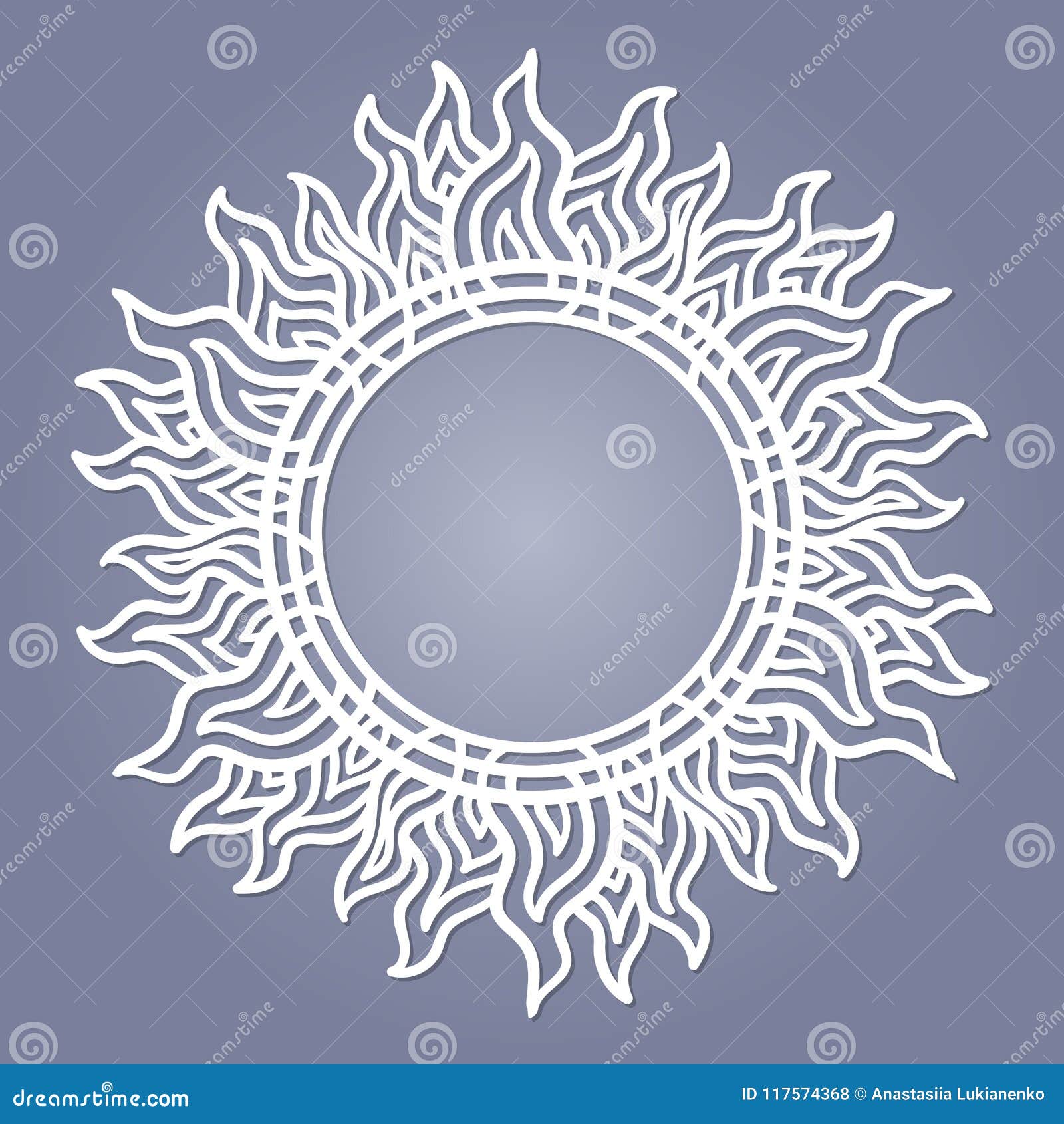 Round Frame for Laser Cutting. Stock Vector - Illustration of element ...