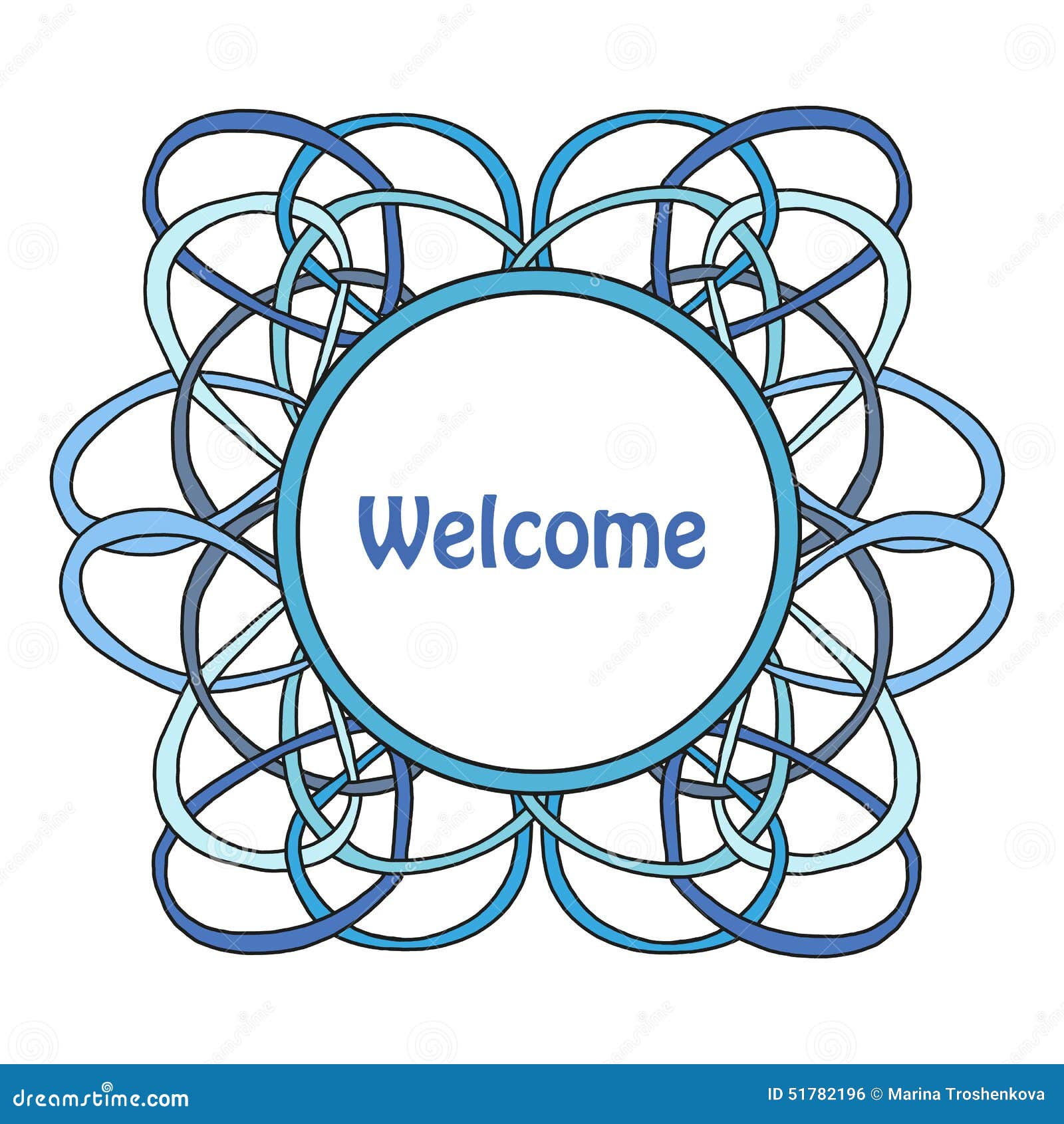 Round frame of the loop stock vector. Illustration of background - 51782196