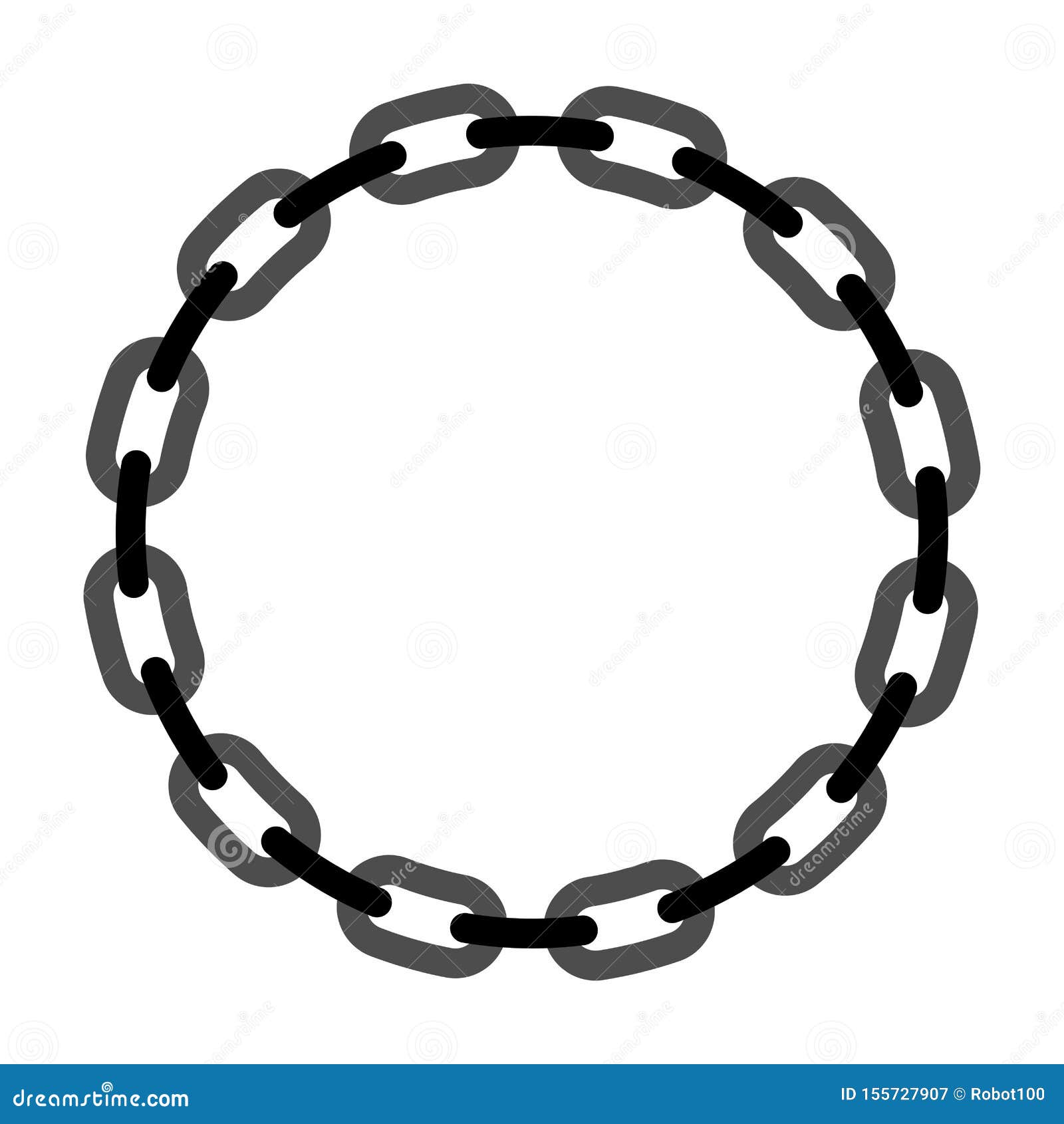 Round Frame Made of Chain. Vector Illustration Stock Vector ...
