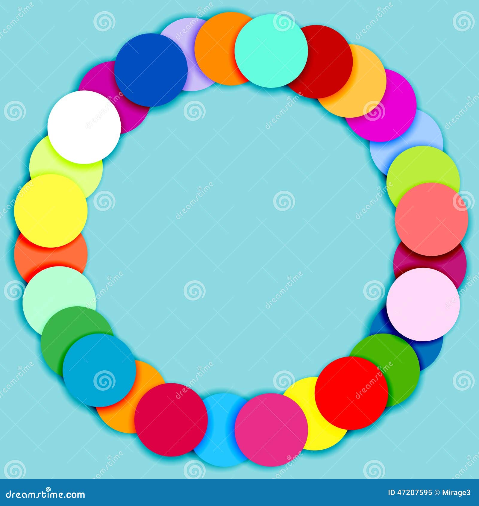 Round Frame Made of Multicolor Circles Stock Vector - Illustration of ...