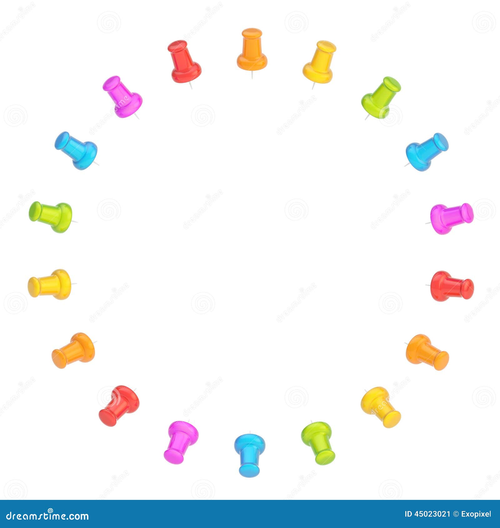 Round frame made of pins stock illustration. Illustration of business ...