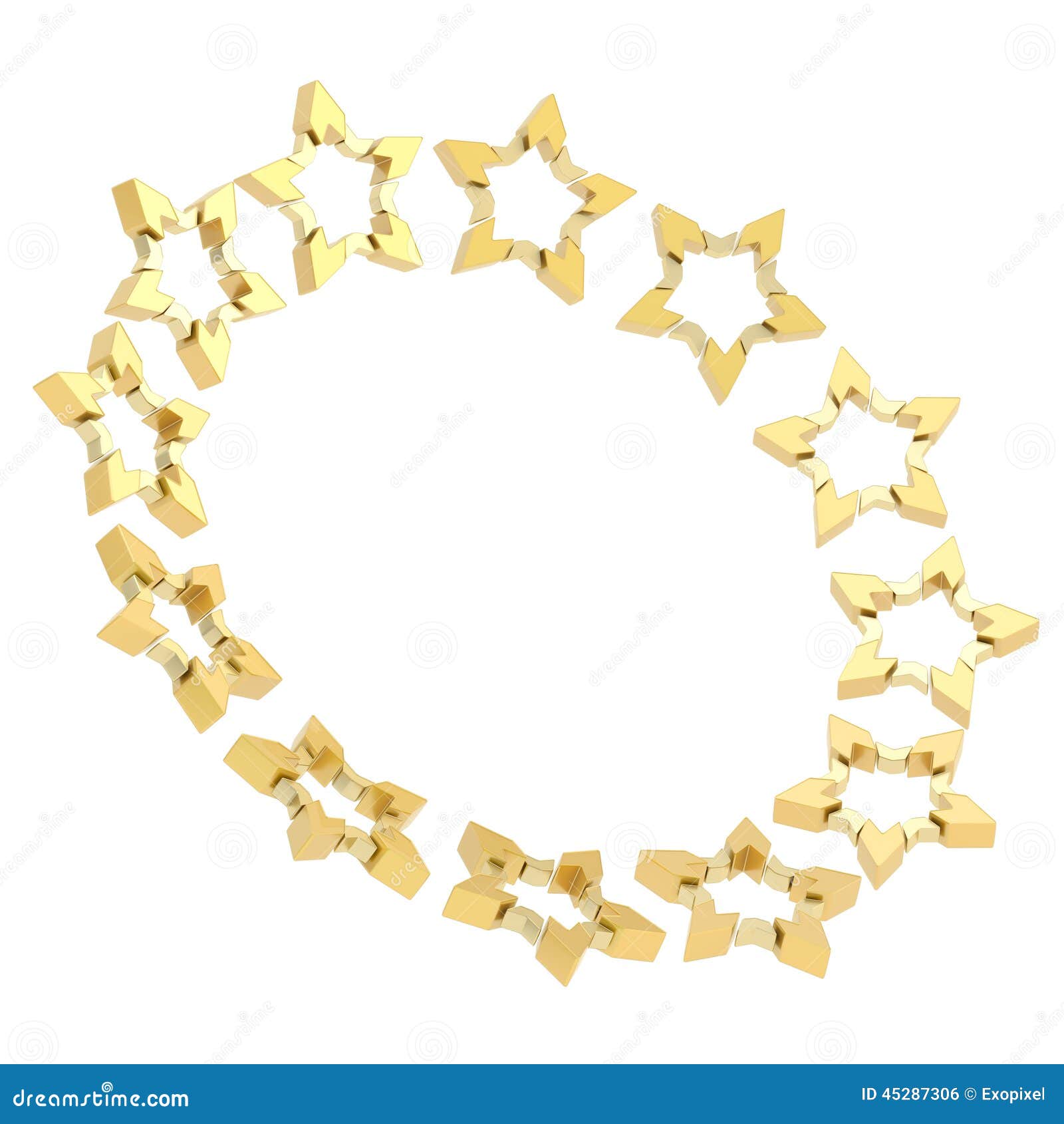 Round frame made of stars stock illustration. Illustration of abstract ...