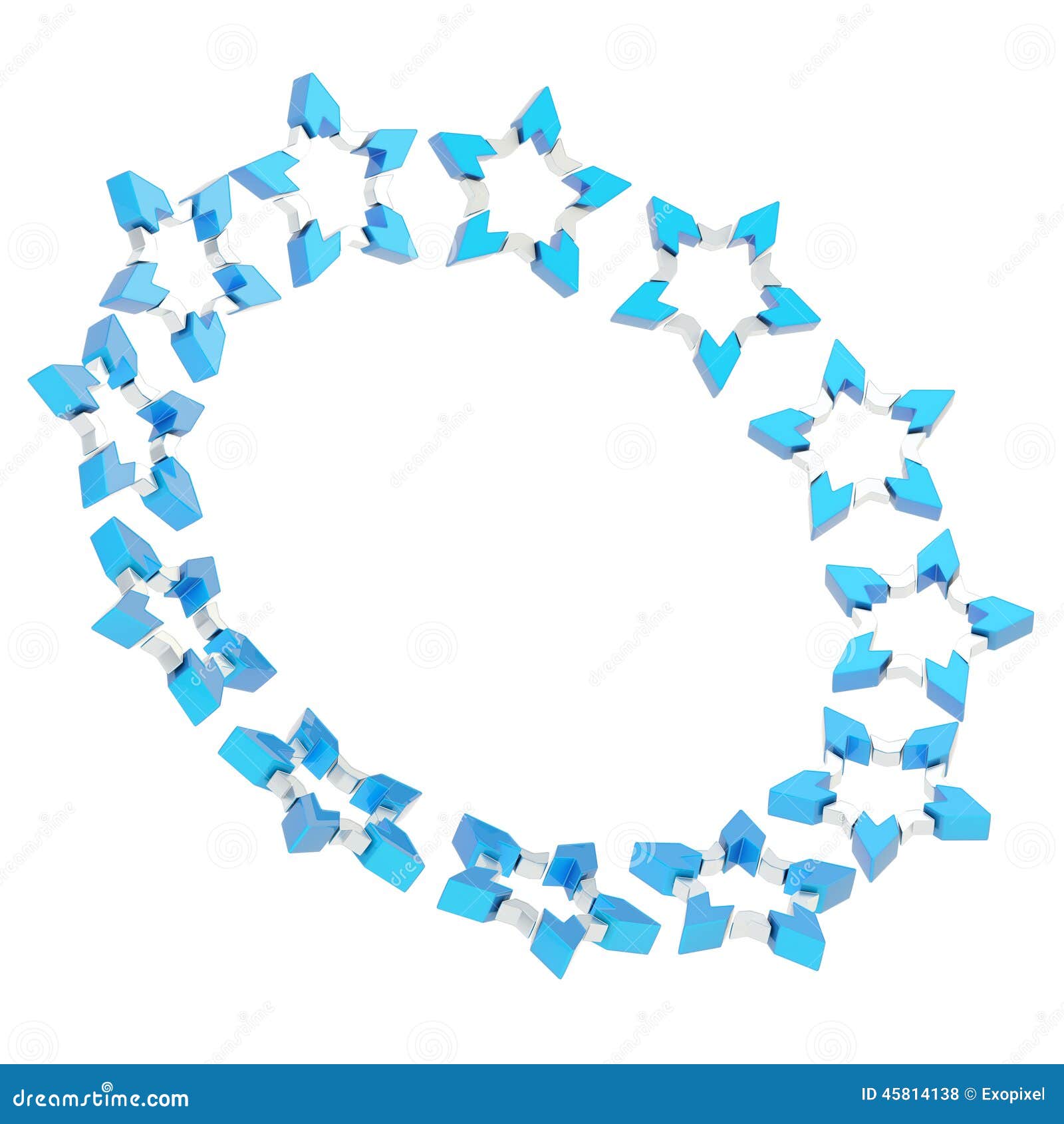 Round frame made of stars stock illustration. Illustration of element ...