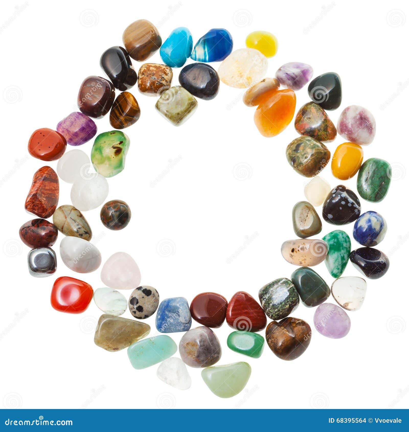 Round Frame from Mineral Gem Stones Isolated Stock Photo - Image of ...