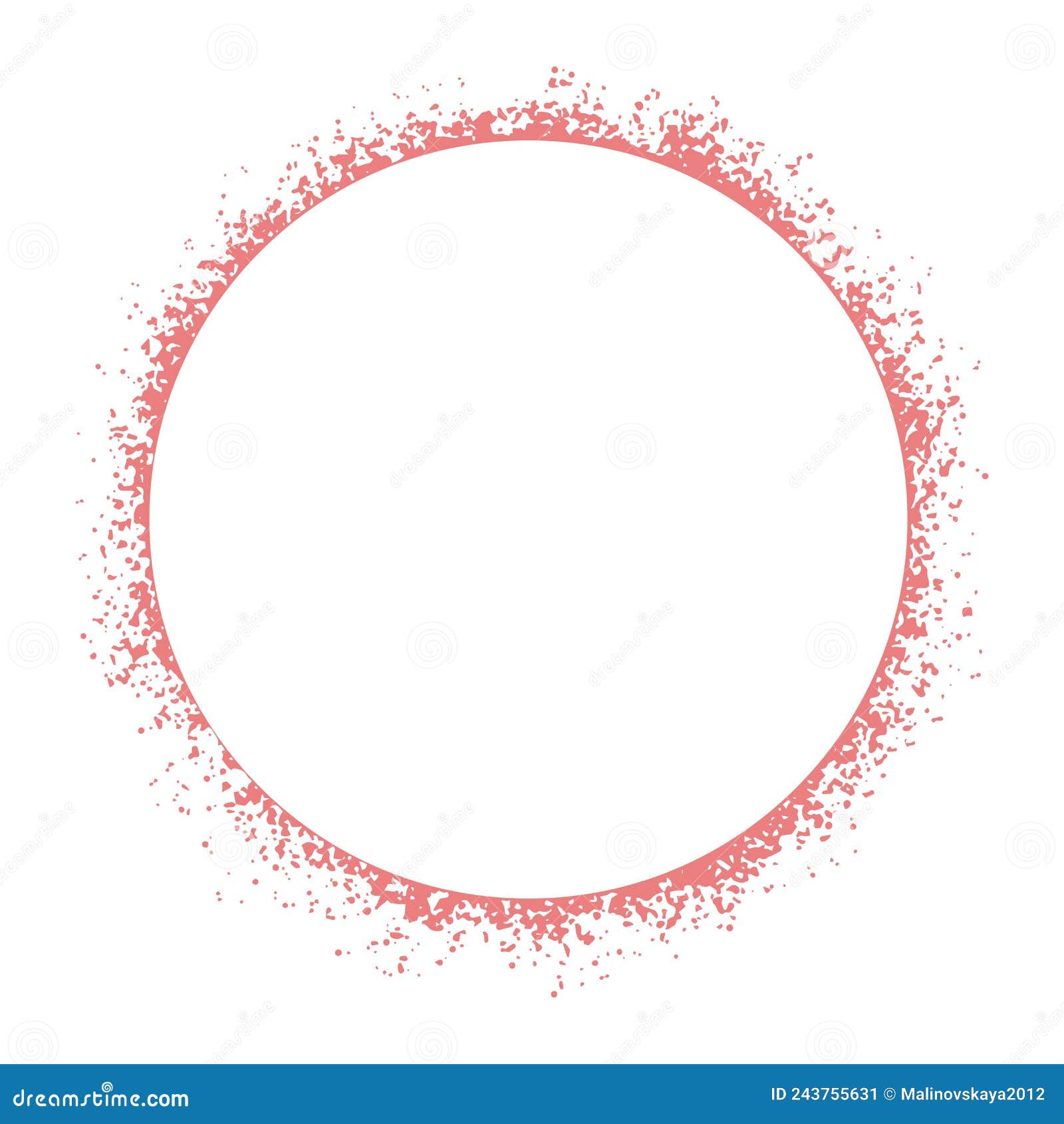 Round Frame Paint Splatter Isolated Vector Illustration Stock Vector ...