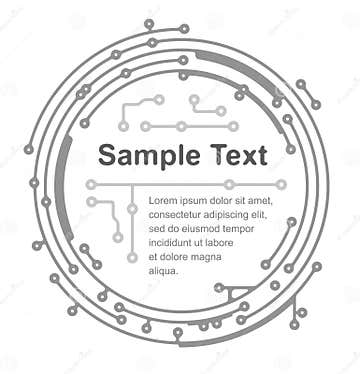 Round Frame in PCB-layout Style for Text or Design Stock Vector ...