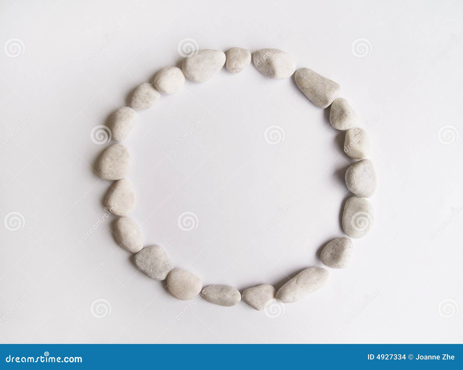 Round frame of pebbles stock photo. Image of isolated - 4927334