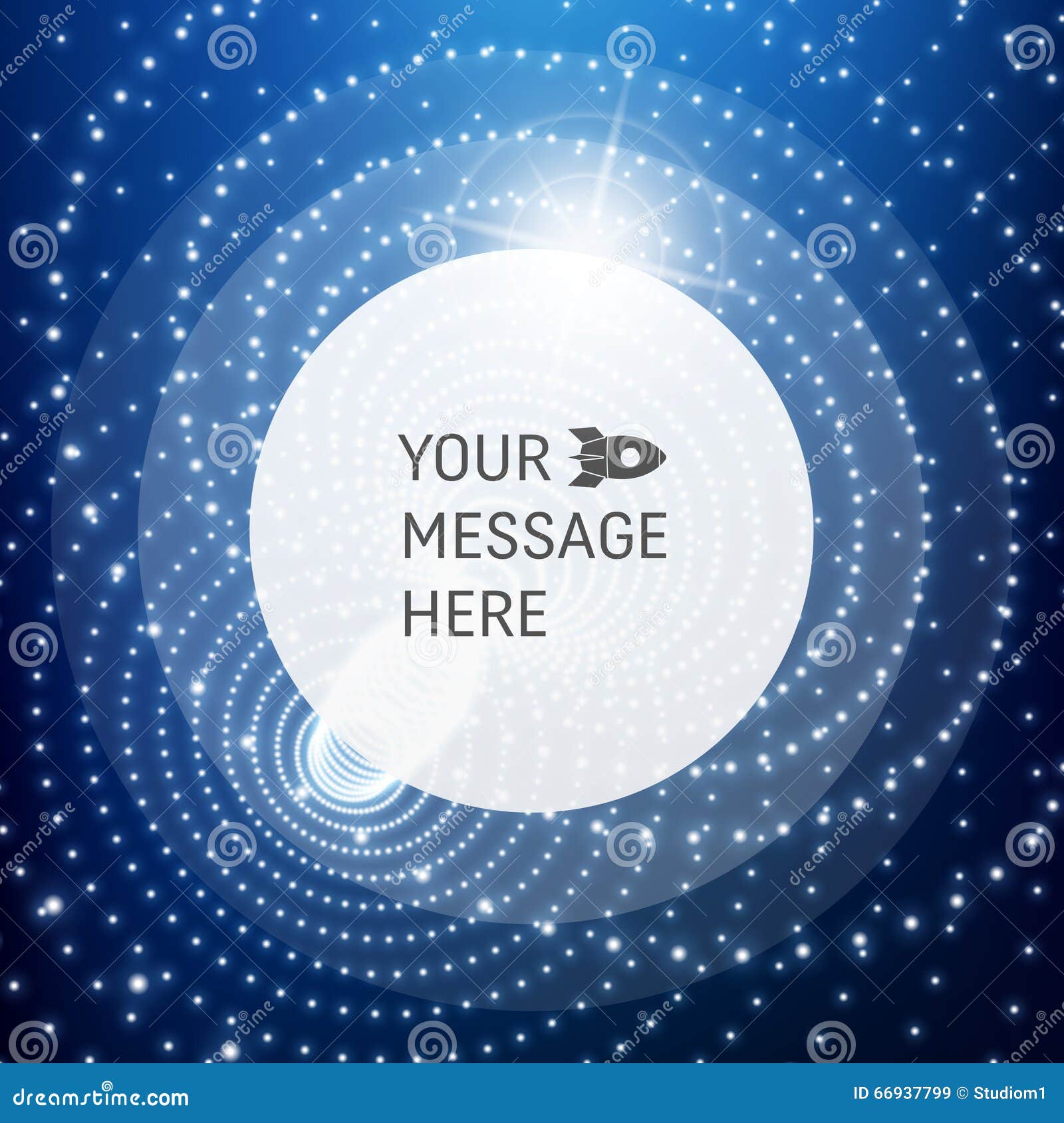 Round Frame with Place for Text. Lattice Structure. Network Technology ...