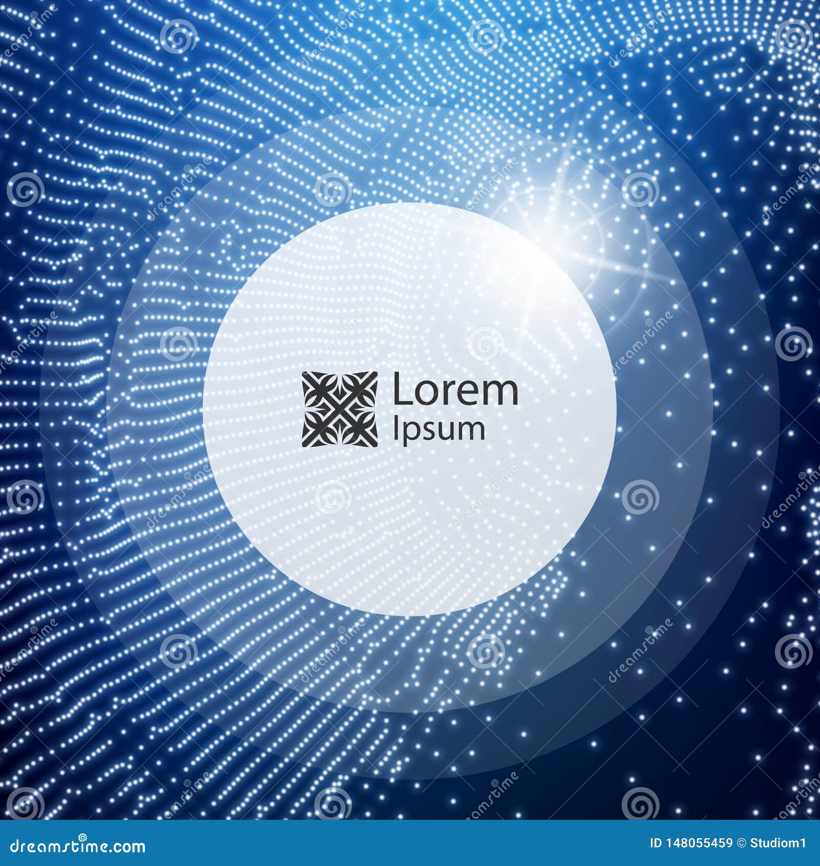 Round Frame with Place for Text. Technology Background. Graphic Design ...