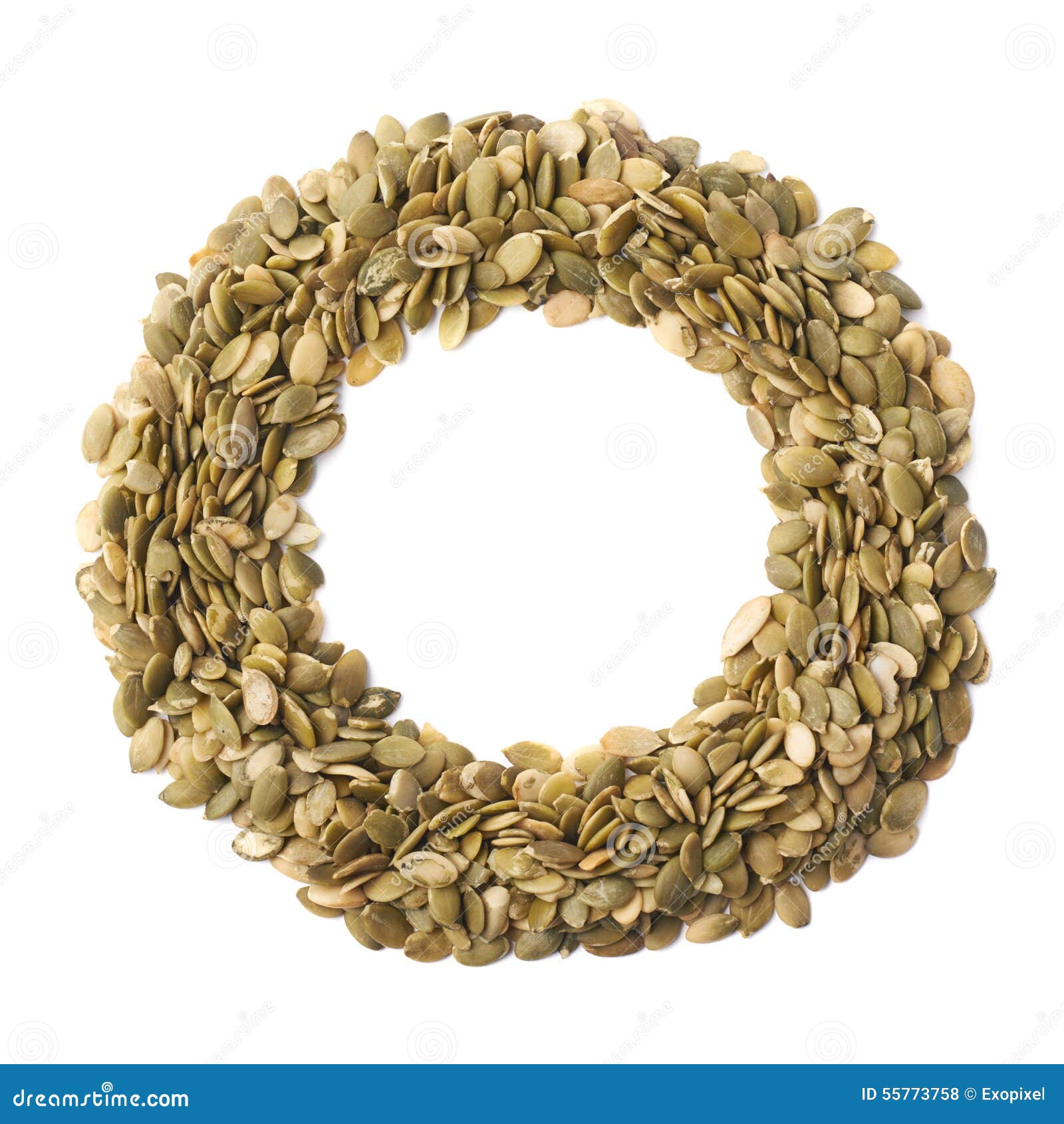 Round Frame of Pumpkin Seeds Stock Photo - Image of eating, ring: 55773758