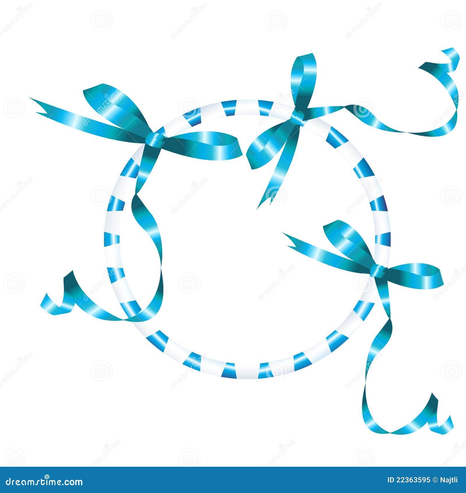 Round frame with ribbons stock vector. Illustration of holiday - 22363595