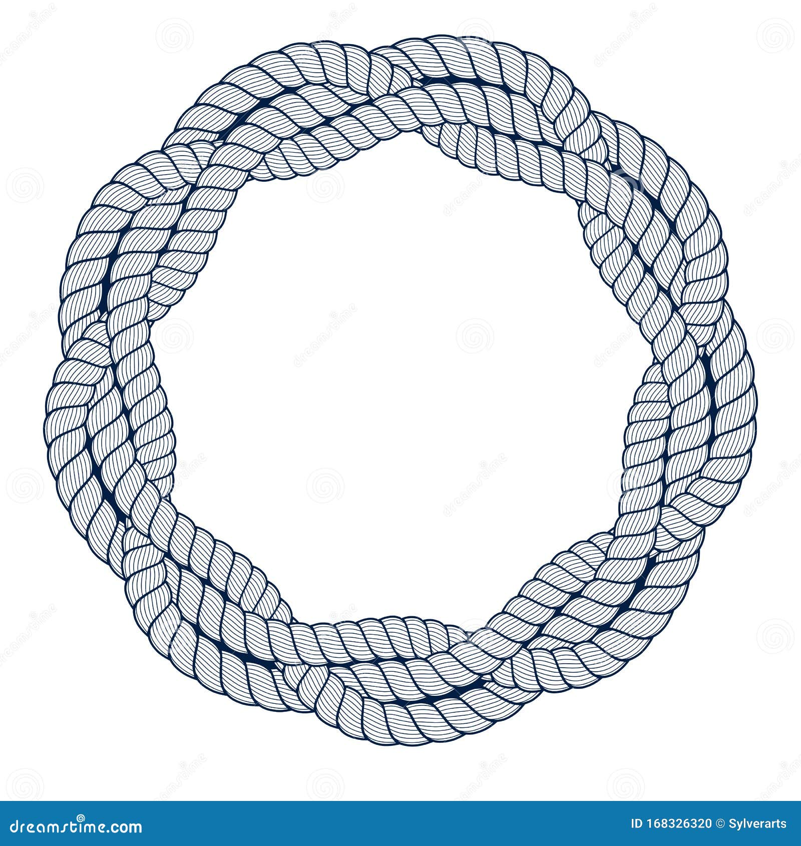 Round Frame from Rope, Vector Design Element, Circle Shape Border ...