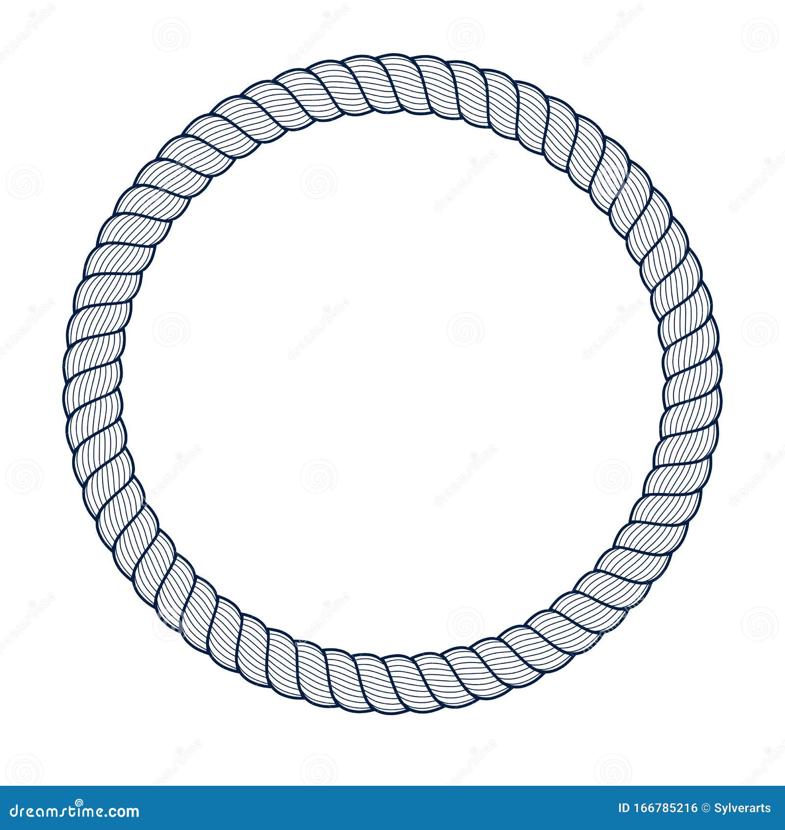 Round Frame from Rope, Vector Design Element. Stock Vector ...