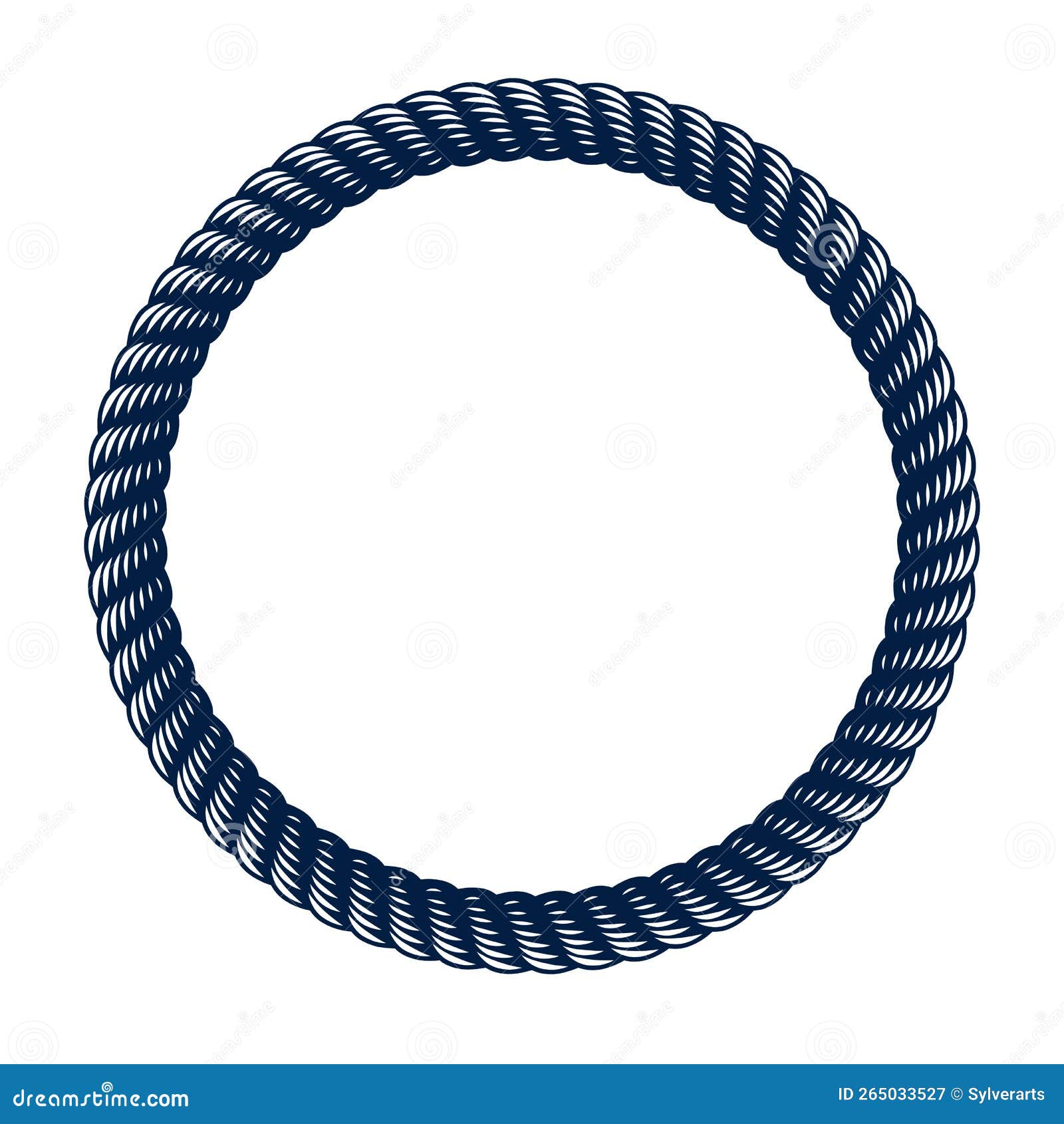 Round Frame from Rope, Vector Design Element, Circle Shape Border ...