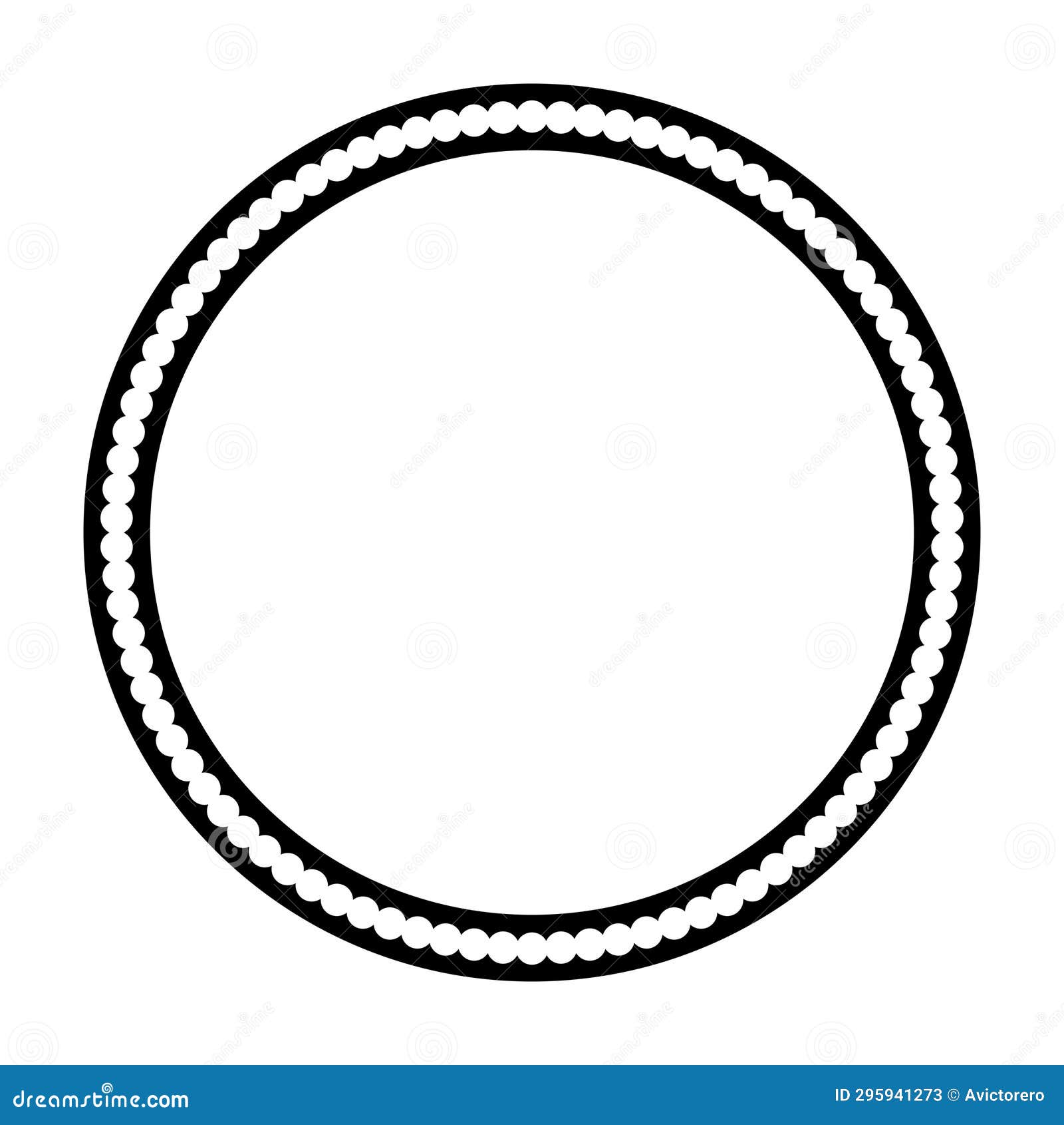 Round Frame with Sawtooth Edges Stock Vector - Illustration of round ...