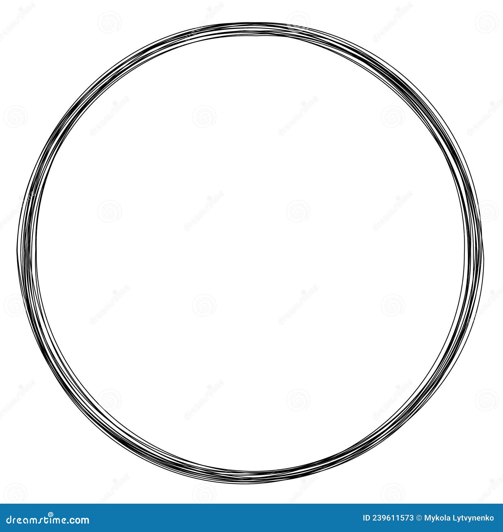 Round Frame Skein of Wire, Black Circular Wound Frame Stock Vector ...