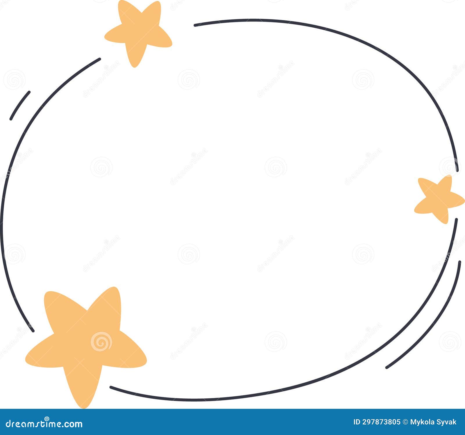 Round Frame with Stars stock vector. Illustration of banner - 297873805