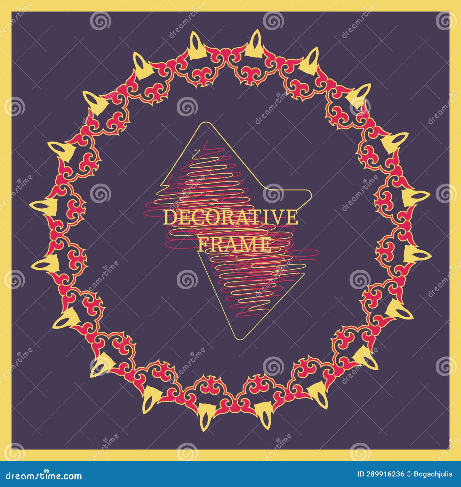 Template With Buryat Ornament Vector Illustration | CartoonDealer.com ...