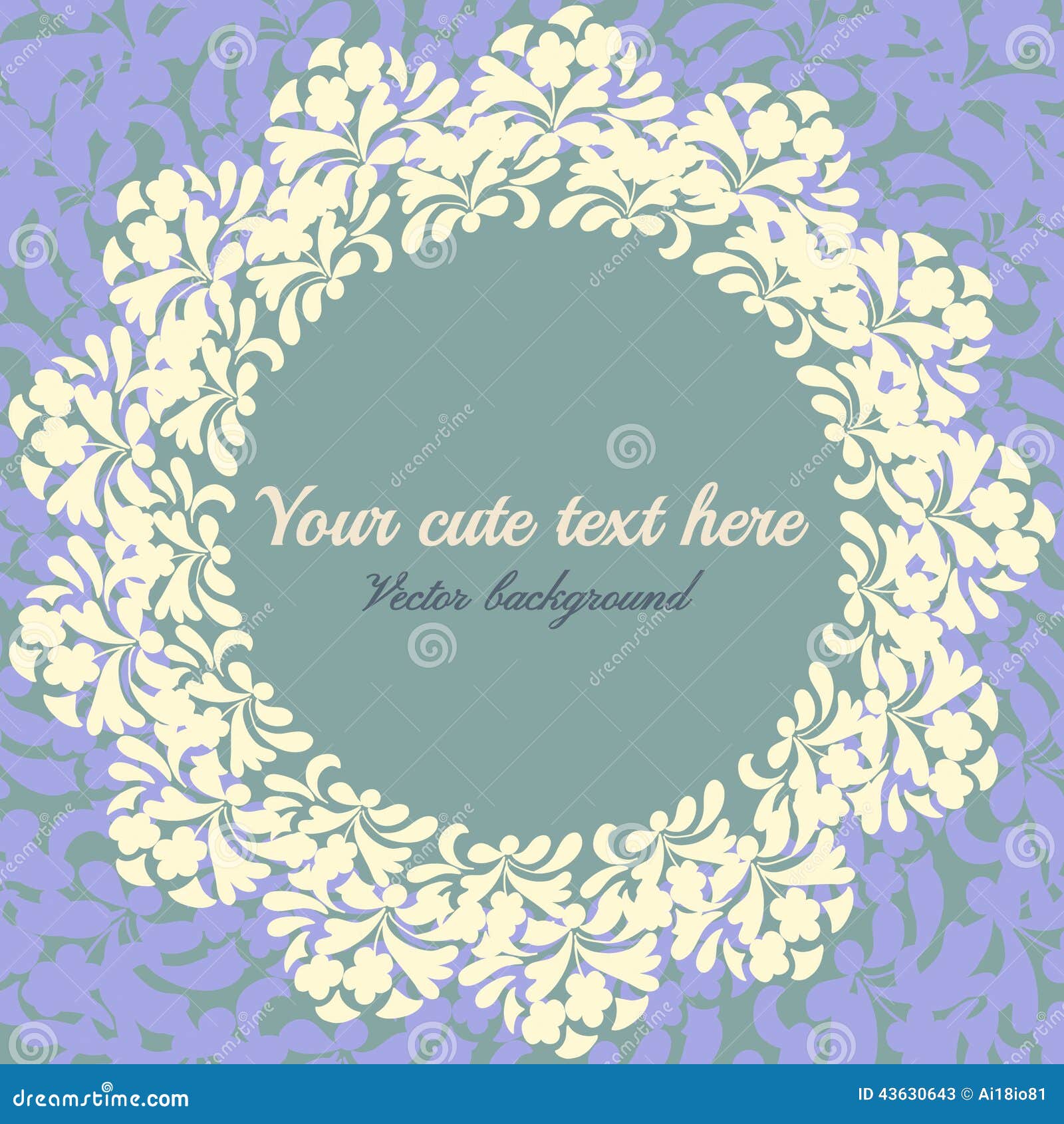 Round frame for text stock vector. Illustration of backdrop - 43630643