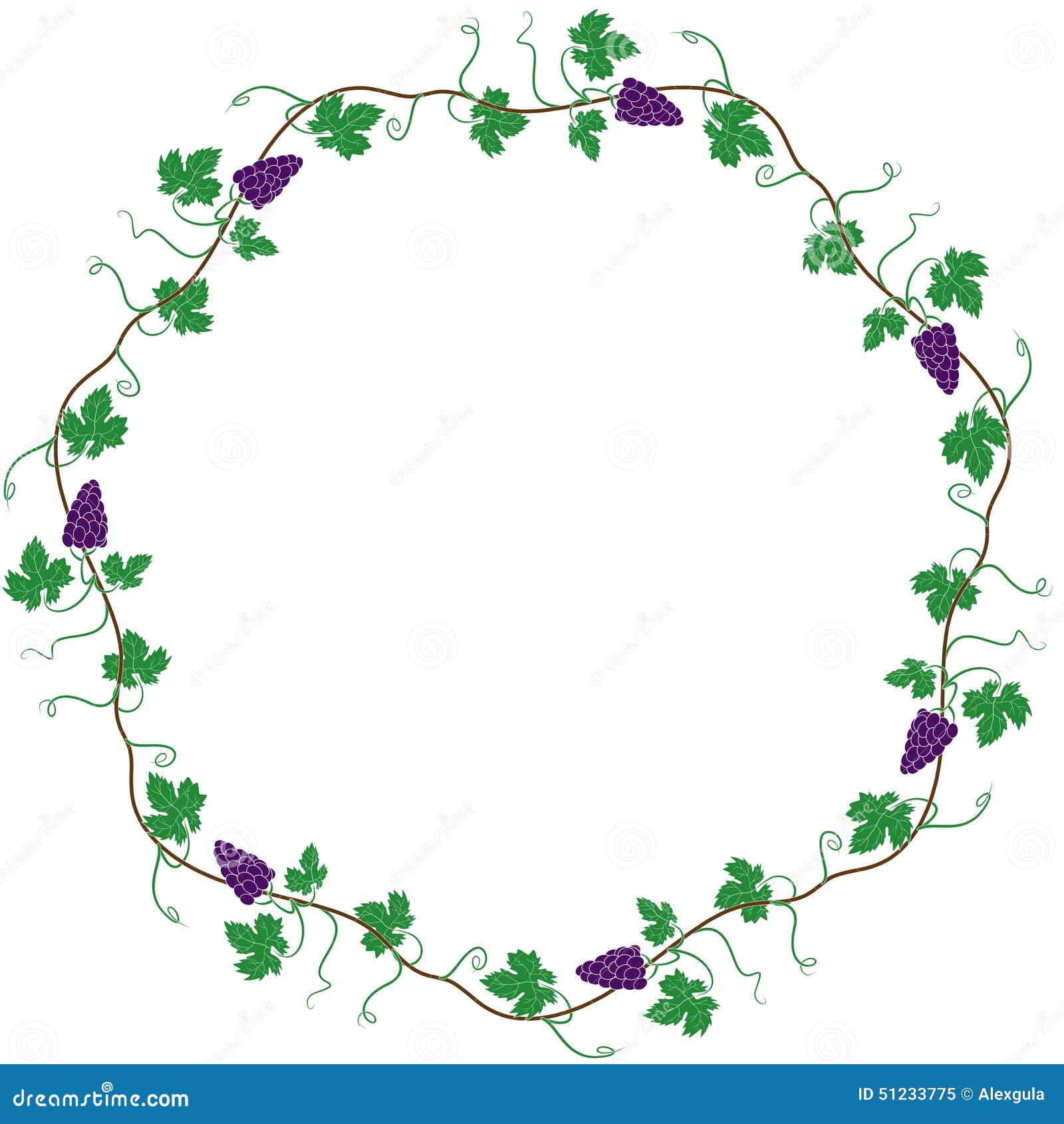 Round frame of the vine stock illustration. Illustration of leaf - 51233775 Round frame of the vine stock illustration. Illustration of leaf - 51233775
