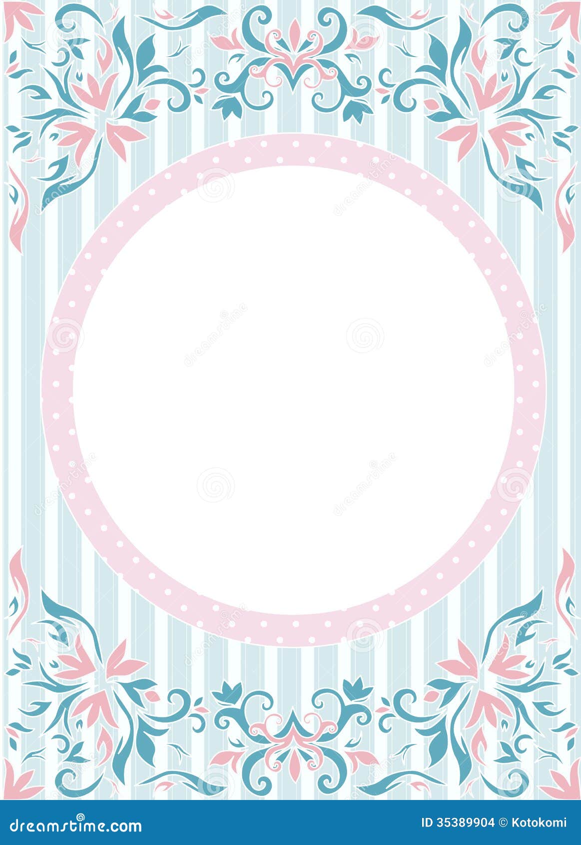 Round Frame at Wallpaper Background Stock Illustration - Illustration ...