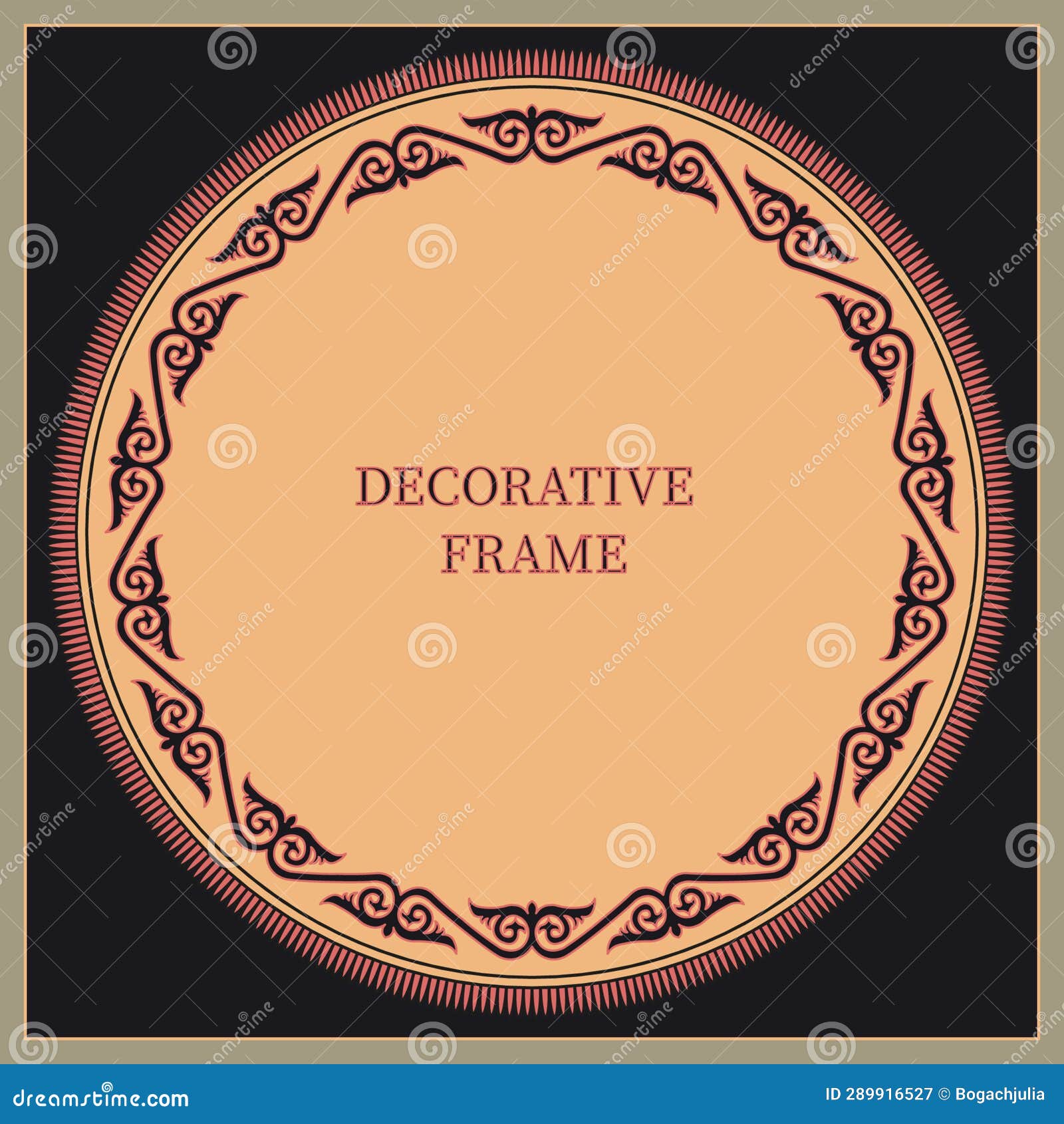 Round Frame, Workpiece for Your Design Stock Vector - Illustration of ...
