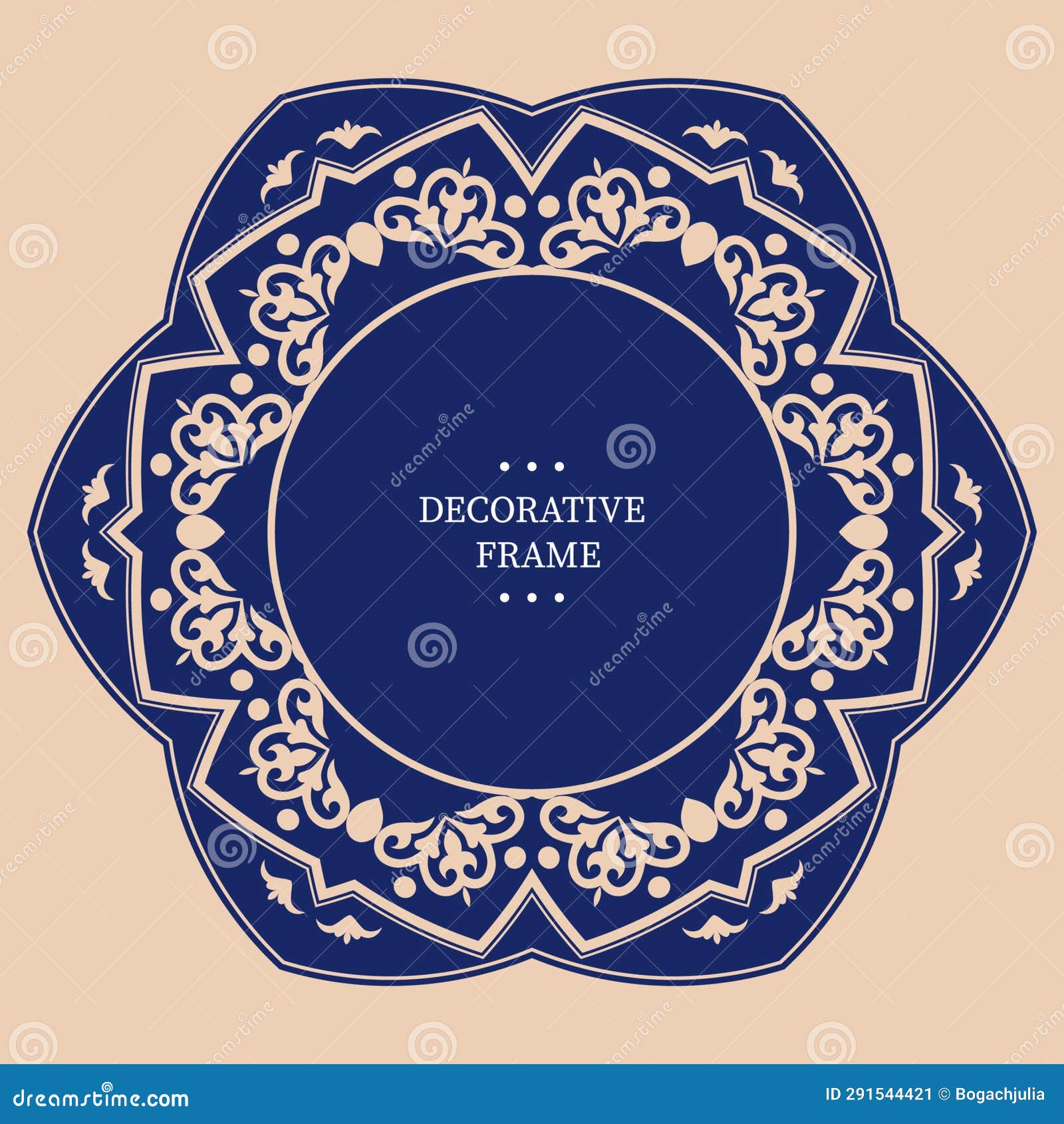 Round Frame, Workpiece for Your Design. Stock Illustration ...