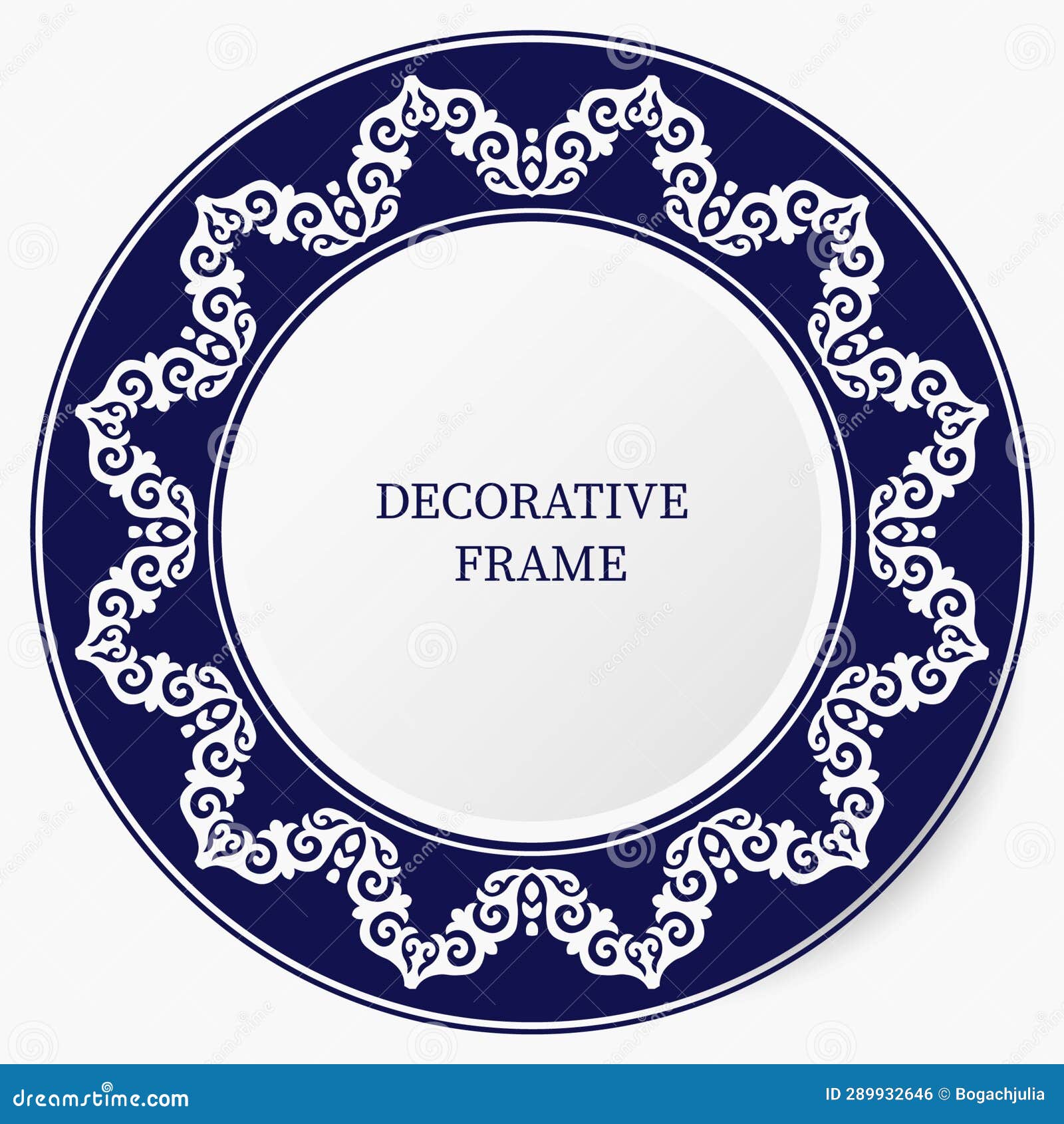 Round Frame, Workpiece for Your Design. Ornamental Elements Stock ...